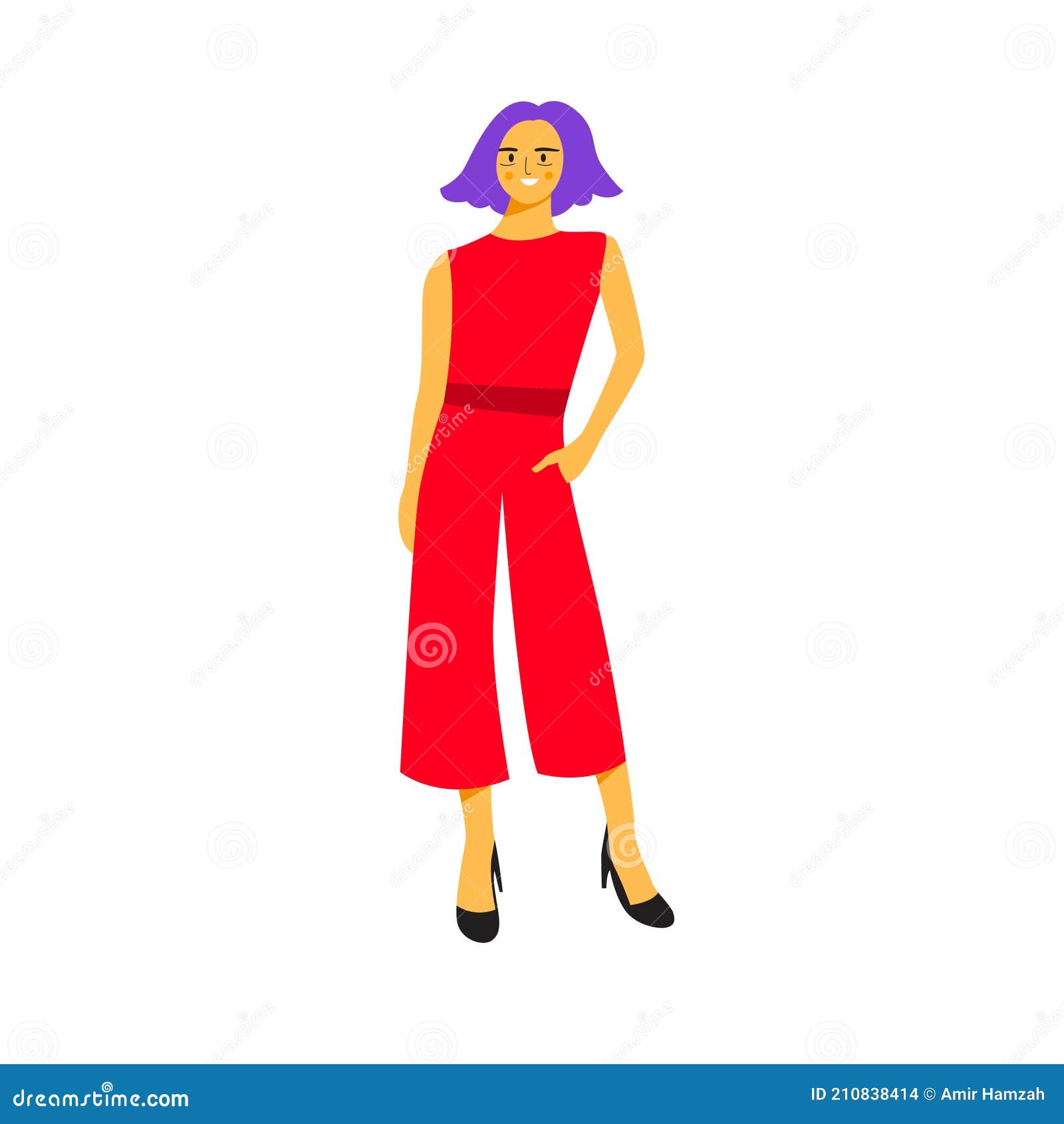 Model Poses In Evening Dresses. Cartoon Vector | CartoonDealer.com ...