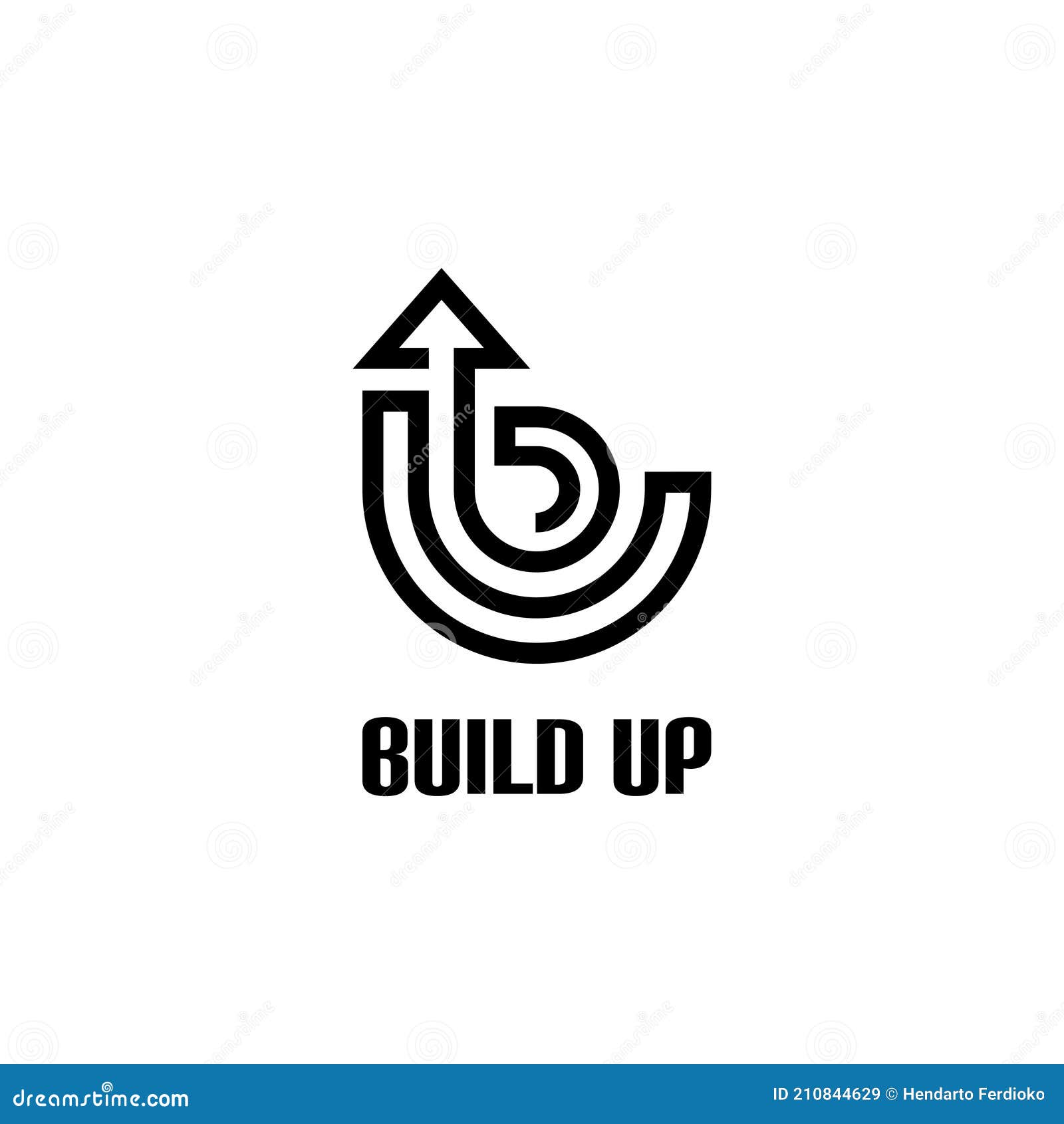 Build Up Modern Line Icon Vector Logo Stock Vector - Illustration of ...
