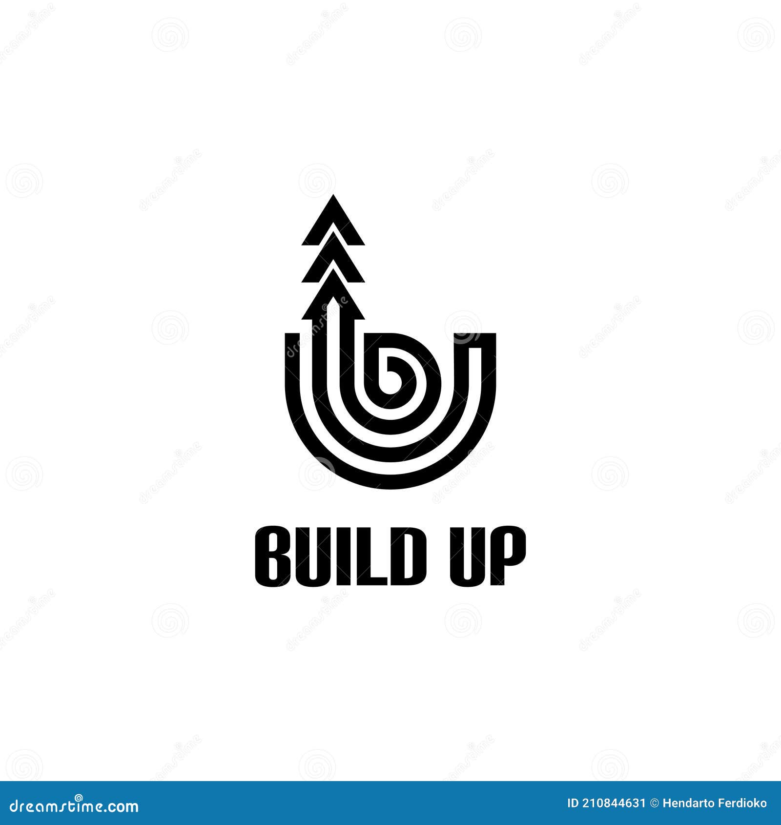 Build Up Modern Line Icon Vector Logo Stock Vector - Illustration of ...