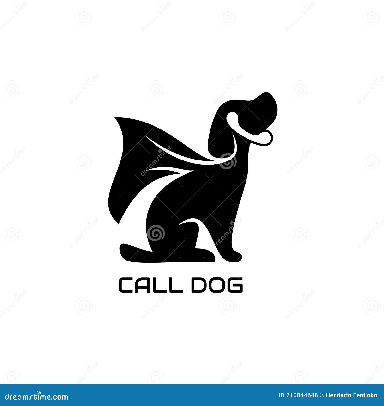 Call Pet Dog Vector Logo Design Icon Graphic Stock Vector ...