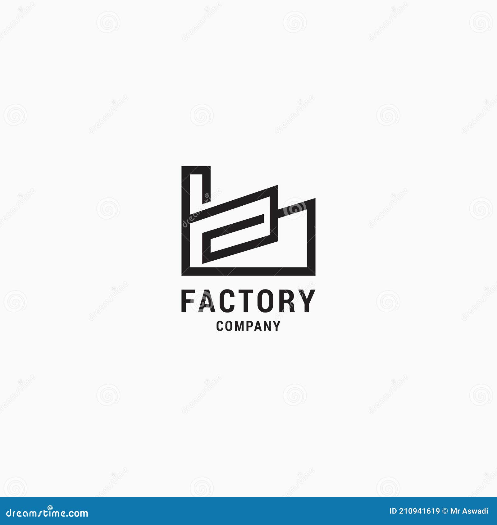 Factory Abstract Shape Logo Icon Design Template Stock Vector ...