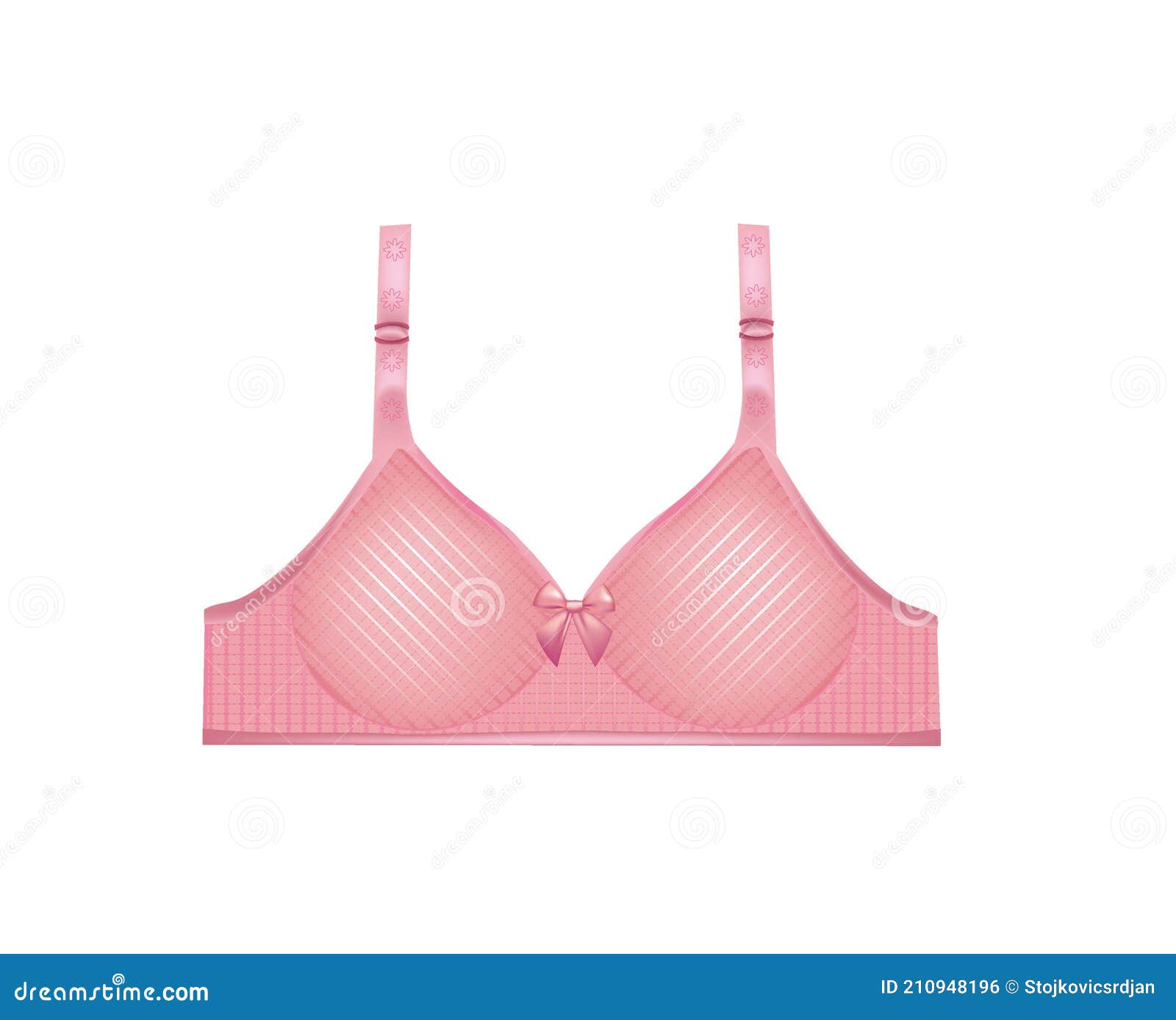 Pink woman bra stock vector. Illustration of mockup - 210948196