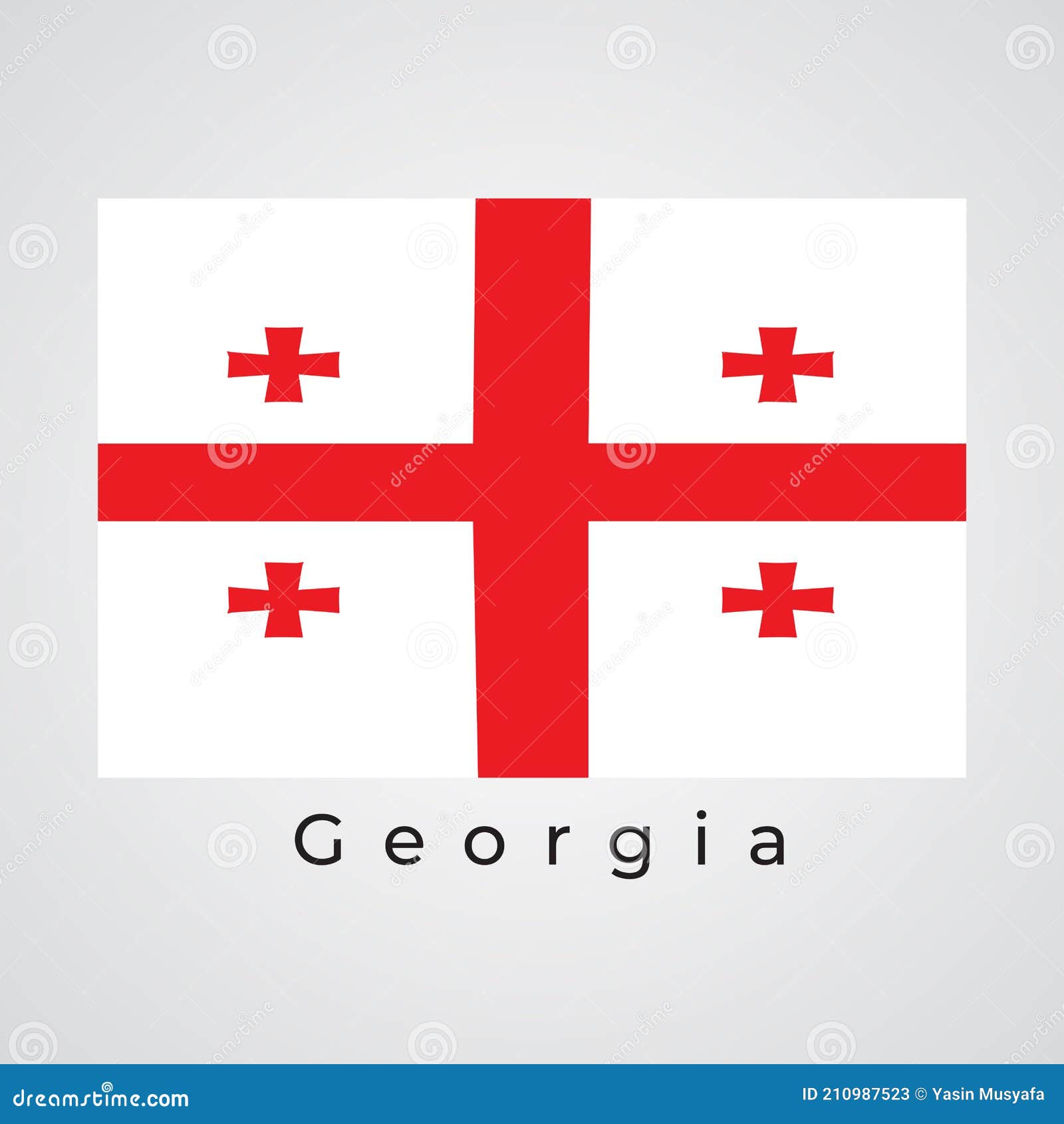 Illustration Graphic Vector of GEORGIA FLAG. Stock Vector ...