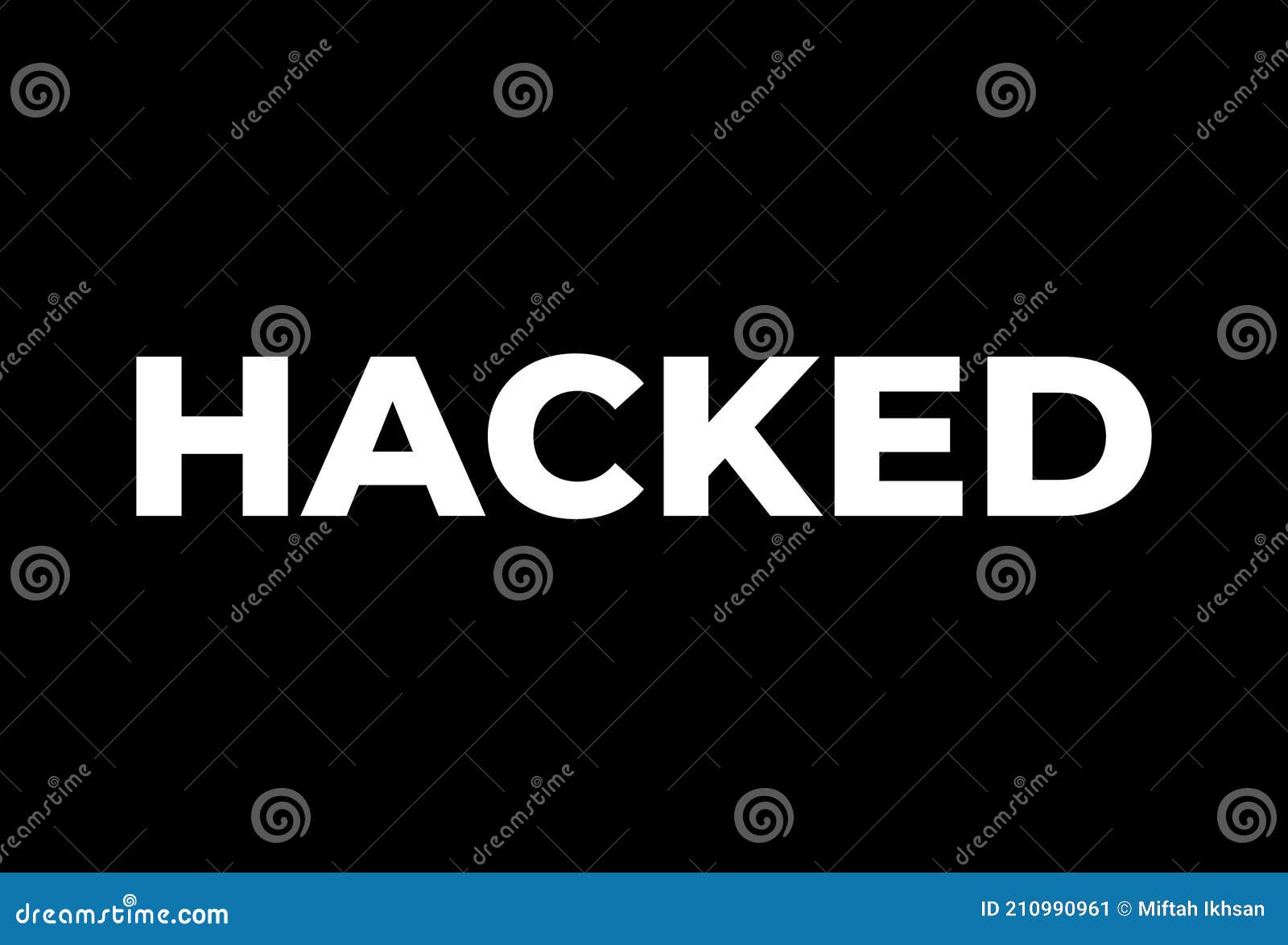White Hacked Text with Black Background Stock Vector - Illustration of ...