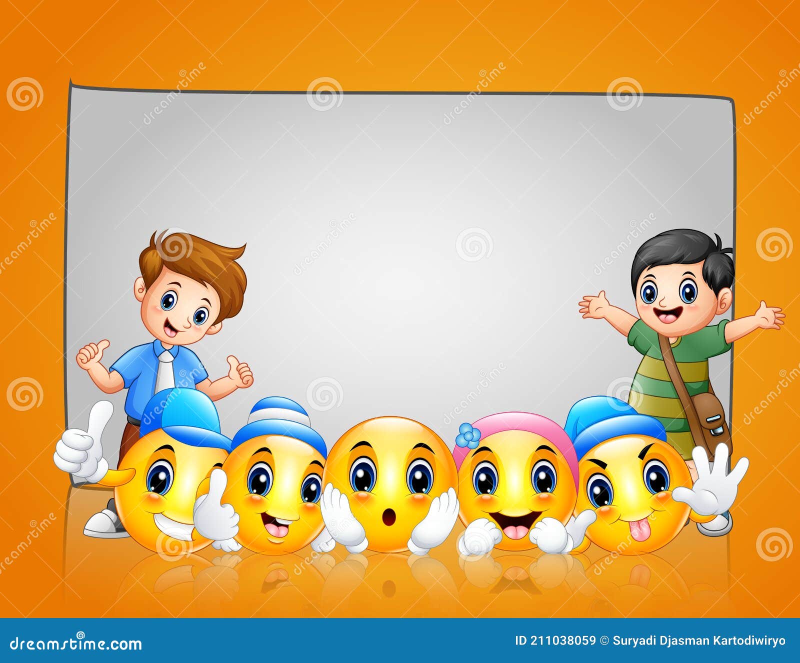 Smileys School Student Emoticon Vector Set. Smiley Emojis In Happy And ...