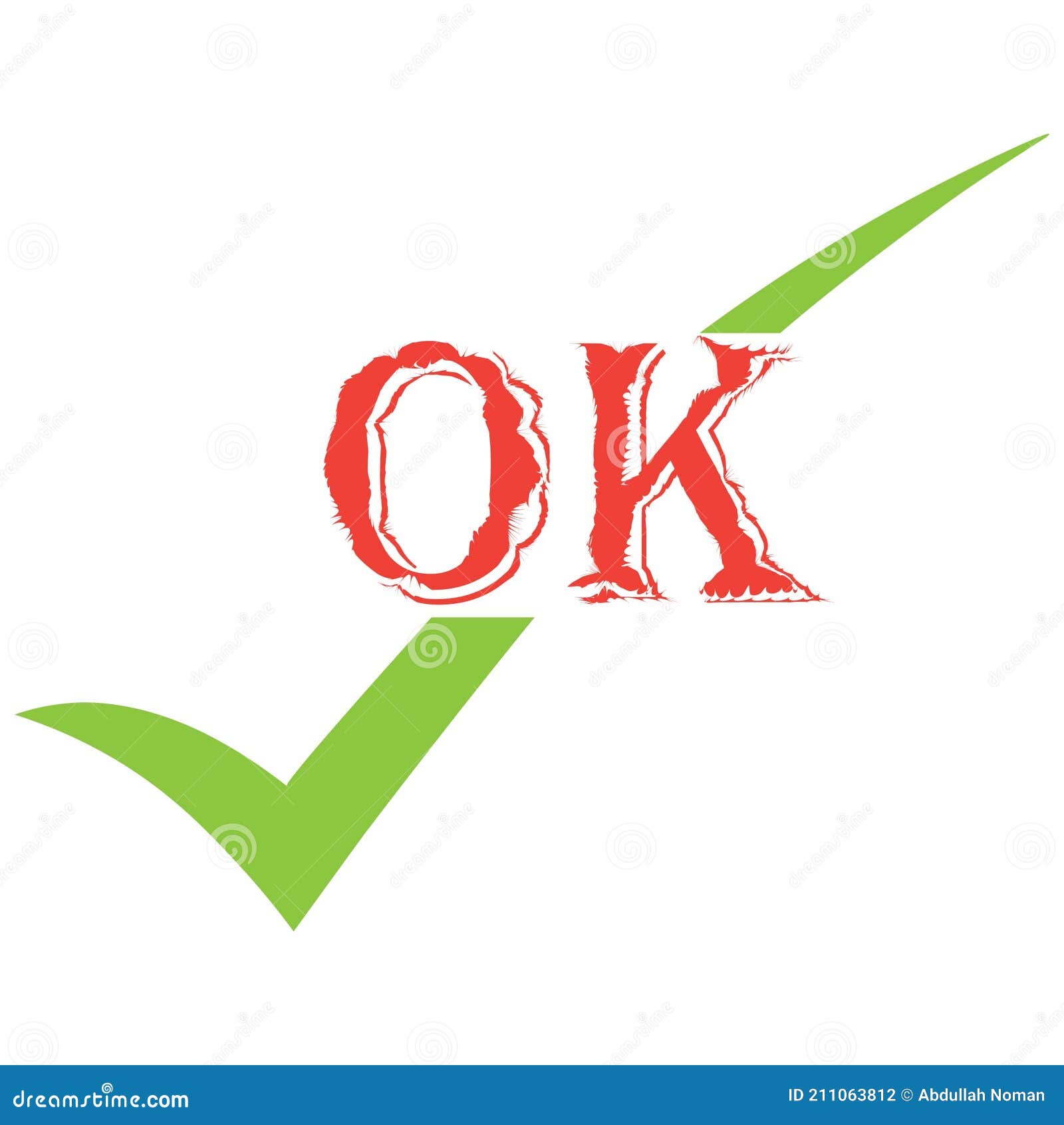 Ok logo design vector stock vector. Illustration of board - 211063812