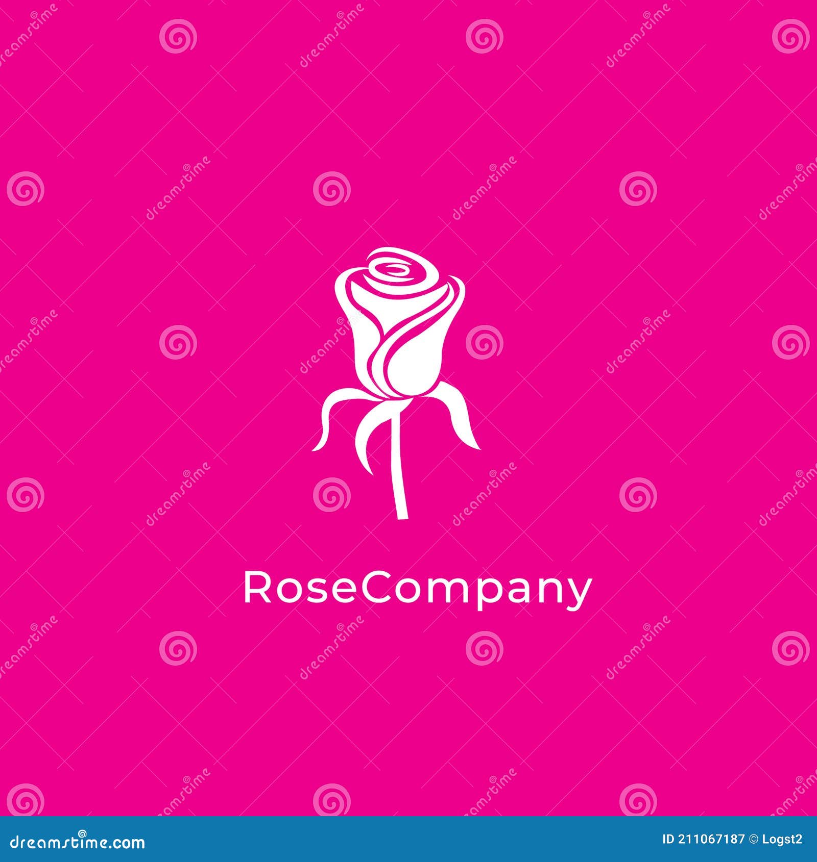 Rose Vector Logo. Rose Emblem Stock Vector - Illustration of bouquet ...