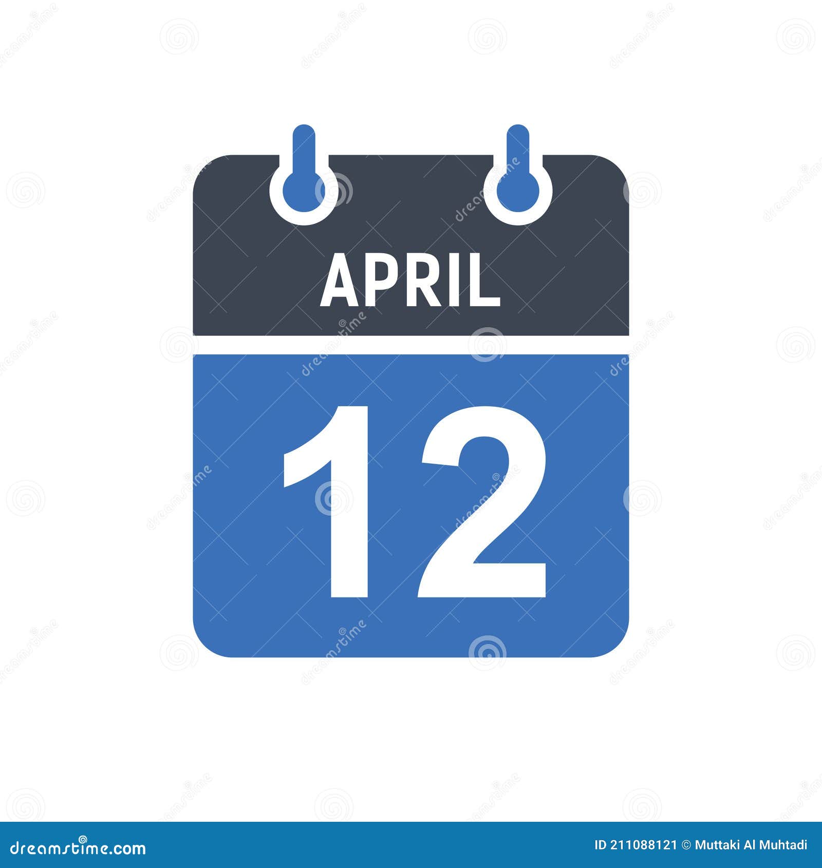 April 12 Calendar Date Icon, Event Date Icon, Calendar Date, Icon ...