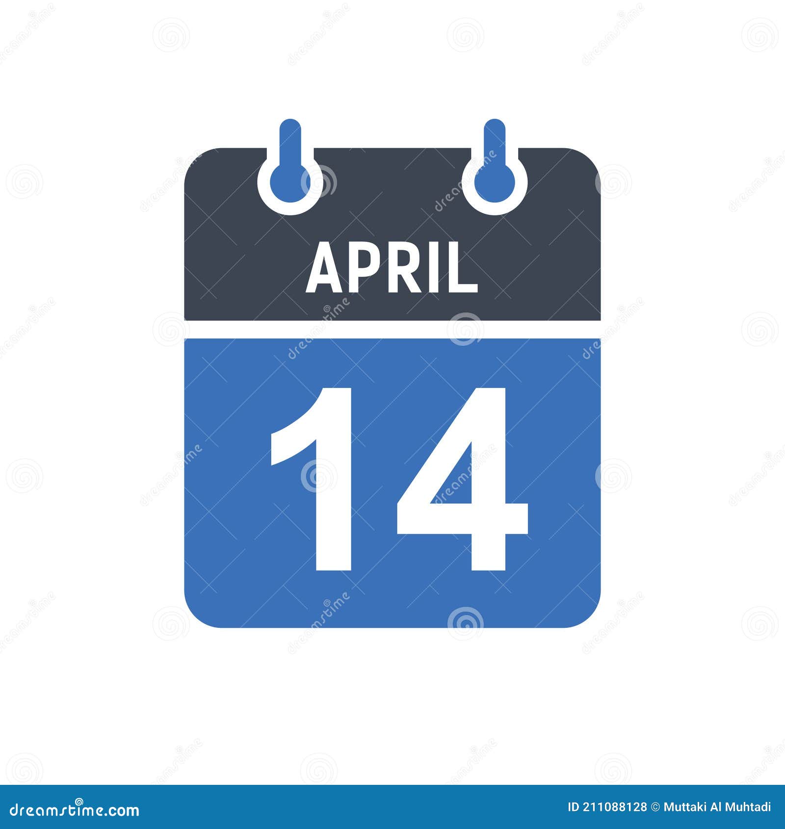 April 14 Calendar Date Icon, Event Date Icon, Calendar Date, Icon ...