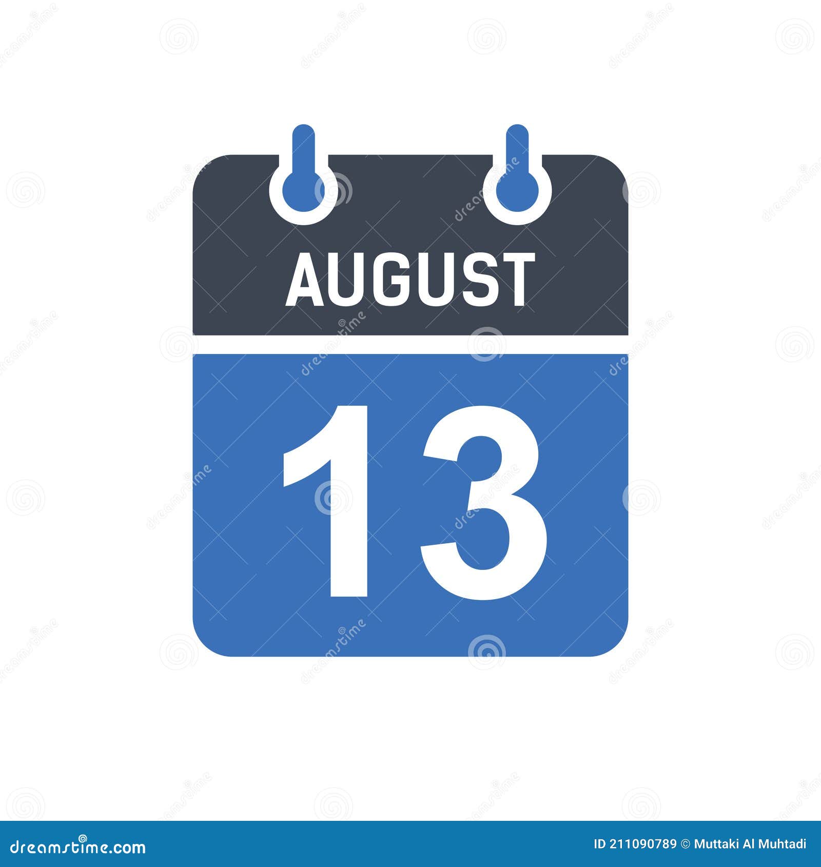 August 13 Calendar Date Icon, Event Date Icon, Calendar Date, Icon ...