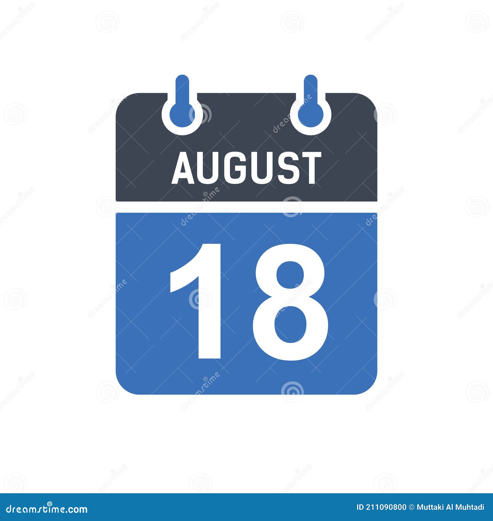 August 18 Calendar Date Icon, Event Date Icon, Calendar Date, Icon ...
