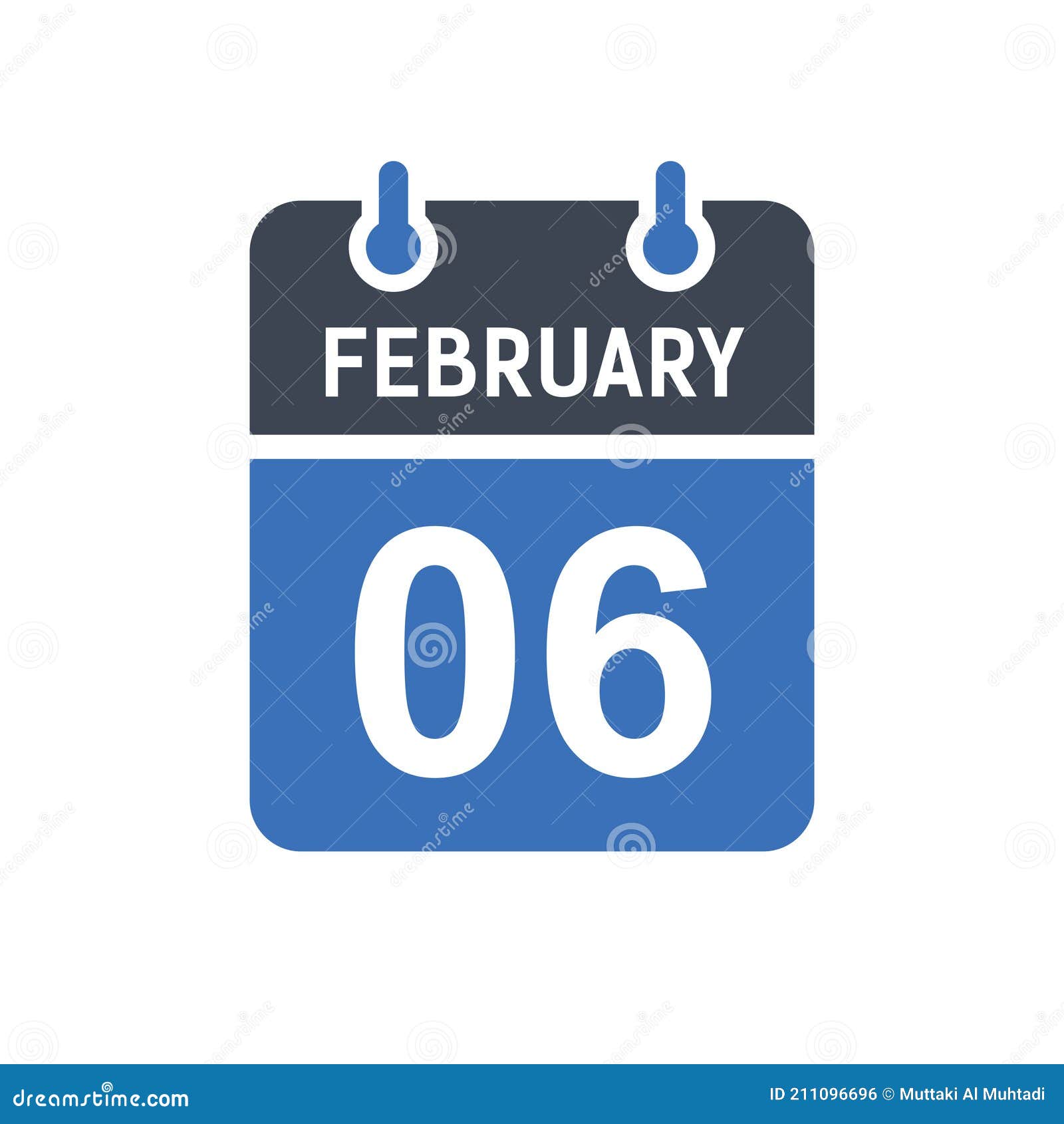 February 6 Calendar Date Icon, Event Date Icon, Calendar Date, Icon ...