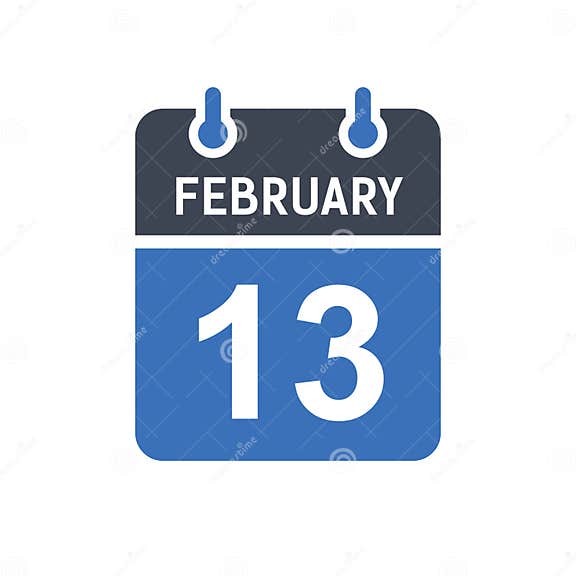 February 13 Calendar Date Icon, Event Date Icon, Calendar Date, Icon ...