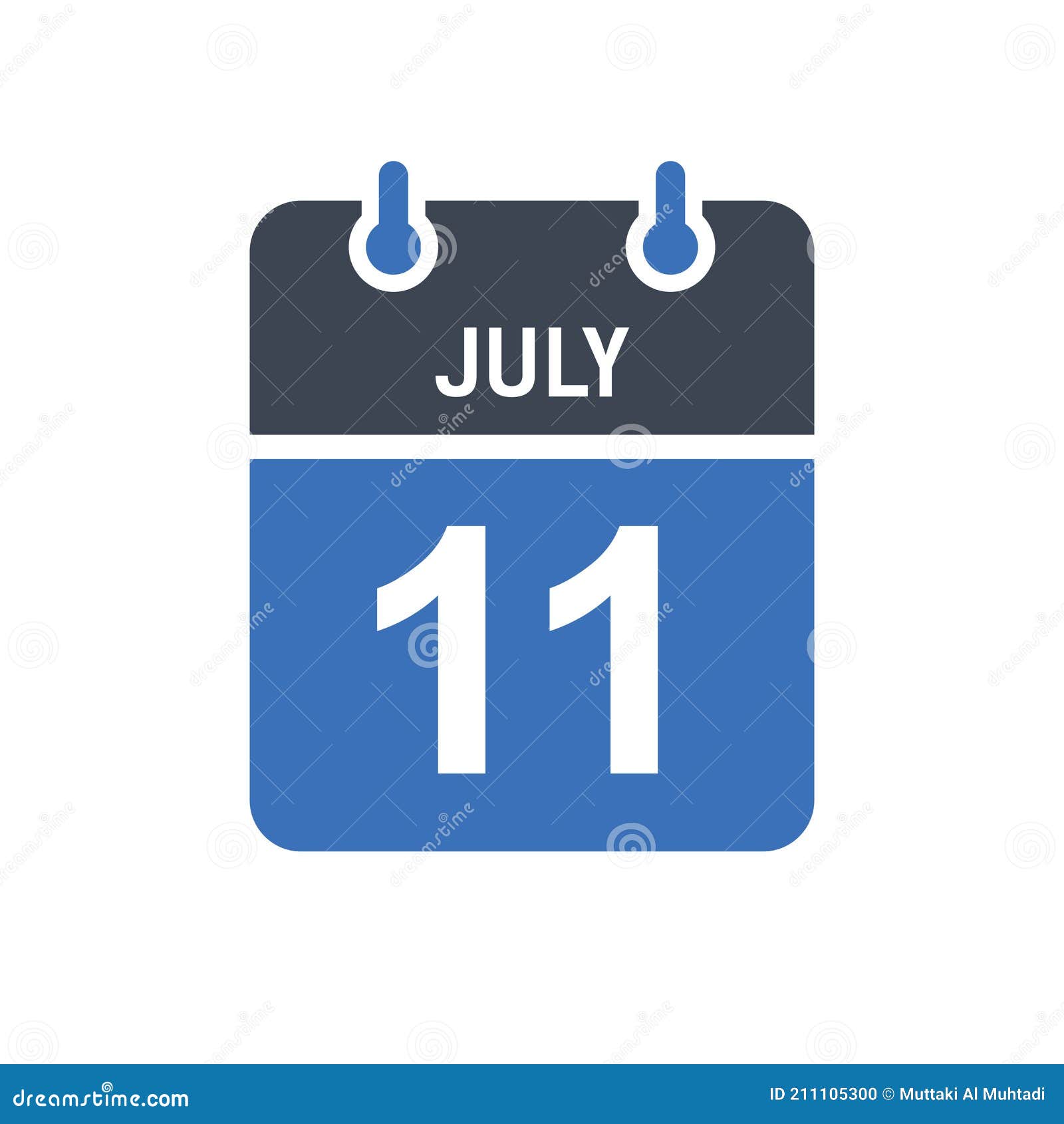 July 11 Calendar Date Icon, Event Date Icon, Calendar Date, Icon Design ...