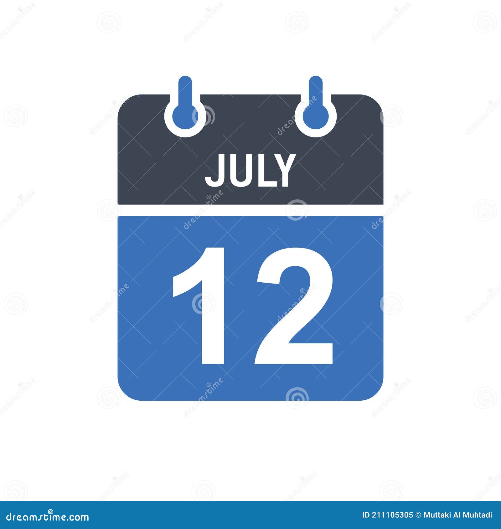 July 12 Calendar Date Icon, Event Date Icon, Calendar Date, Icon Design ...