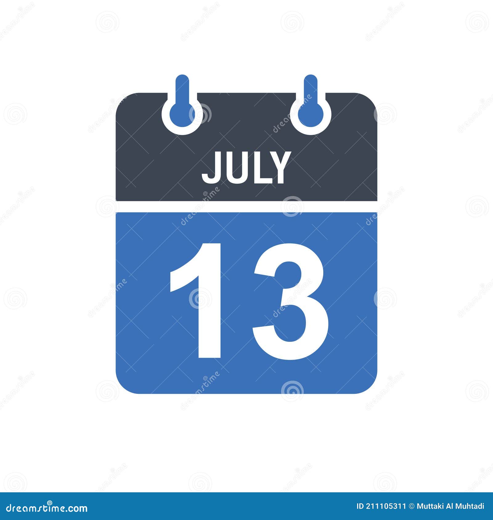 July 13 Calendar Date Icon, Event Date Icon, Calendar Date, Icon Design ...