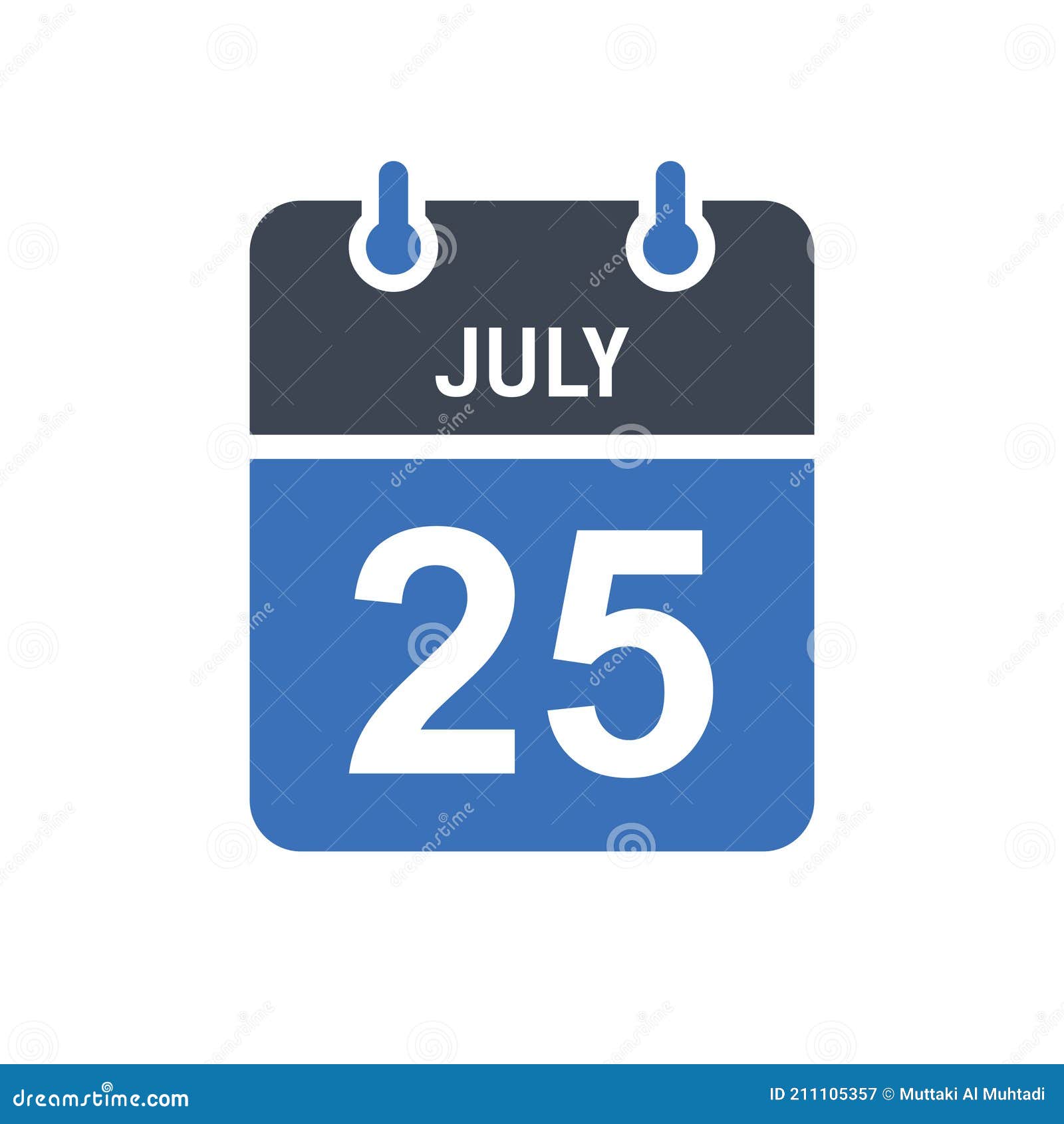 July 25 Calendar Date Icon, Event Date Icon, Calendar Date, Icon Design ...