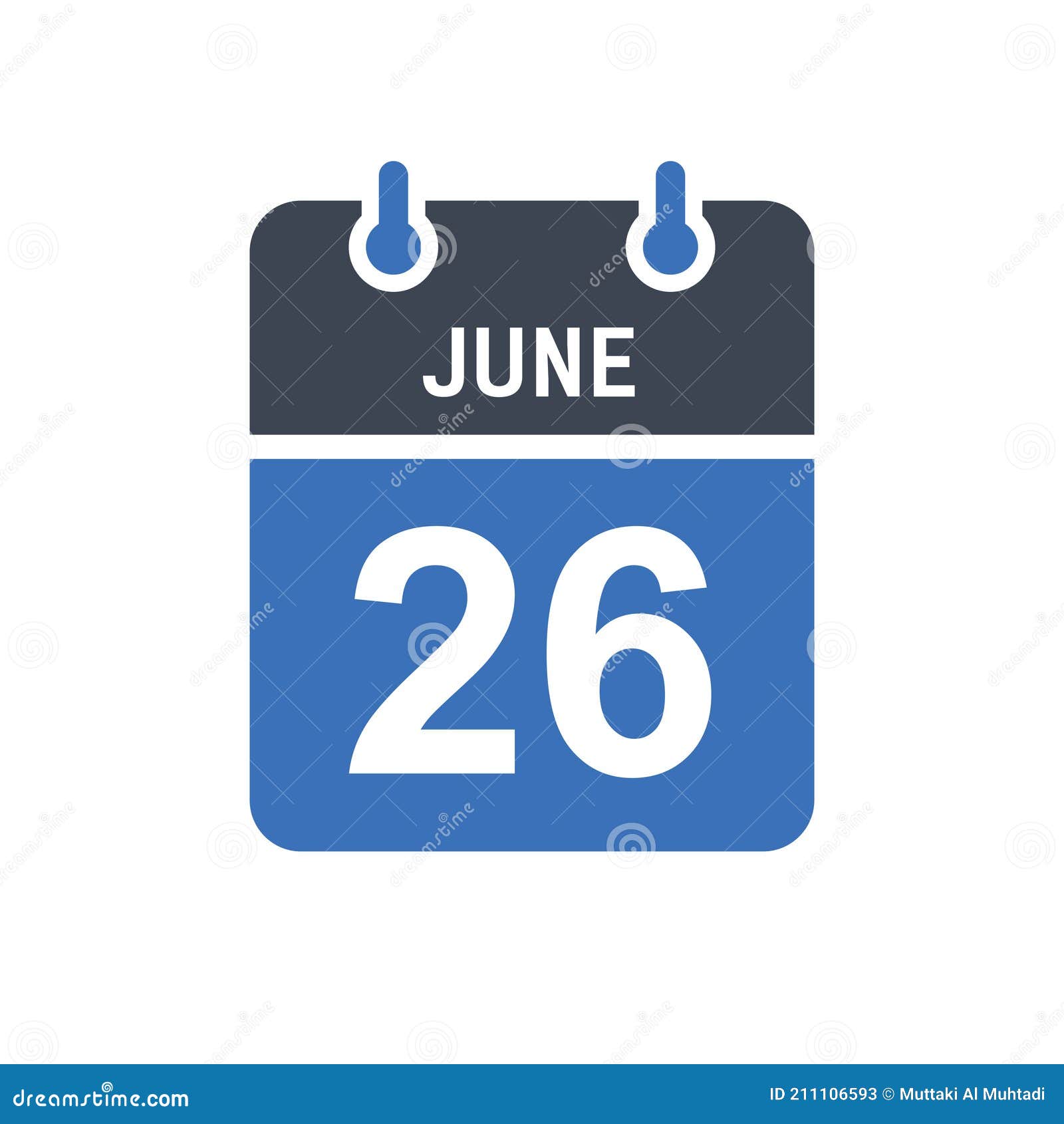 June 26 Calendar Date Icon, Event Date Icon, Calendar Date, Icon Design ...