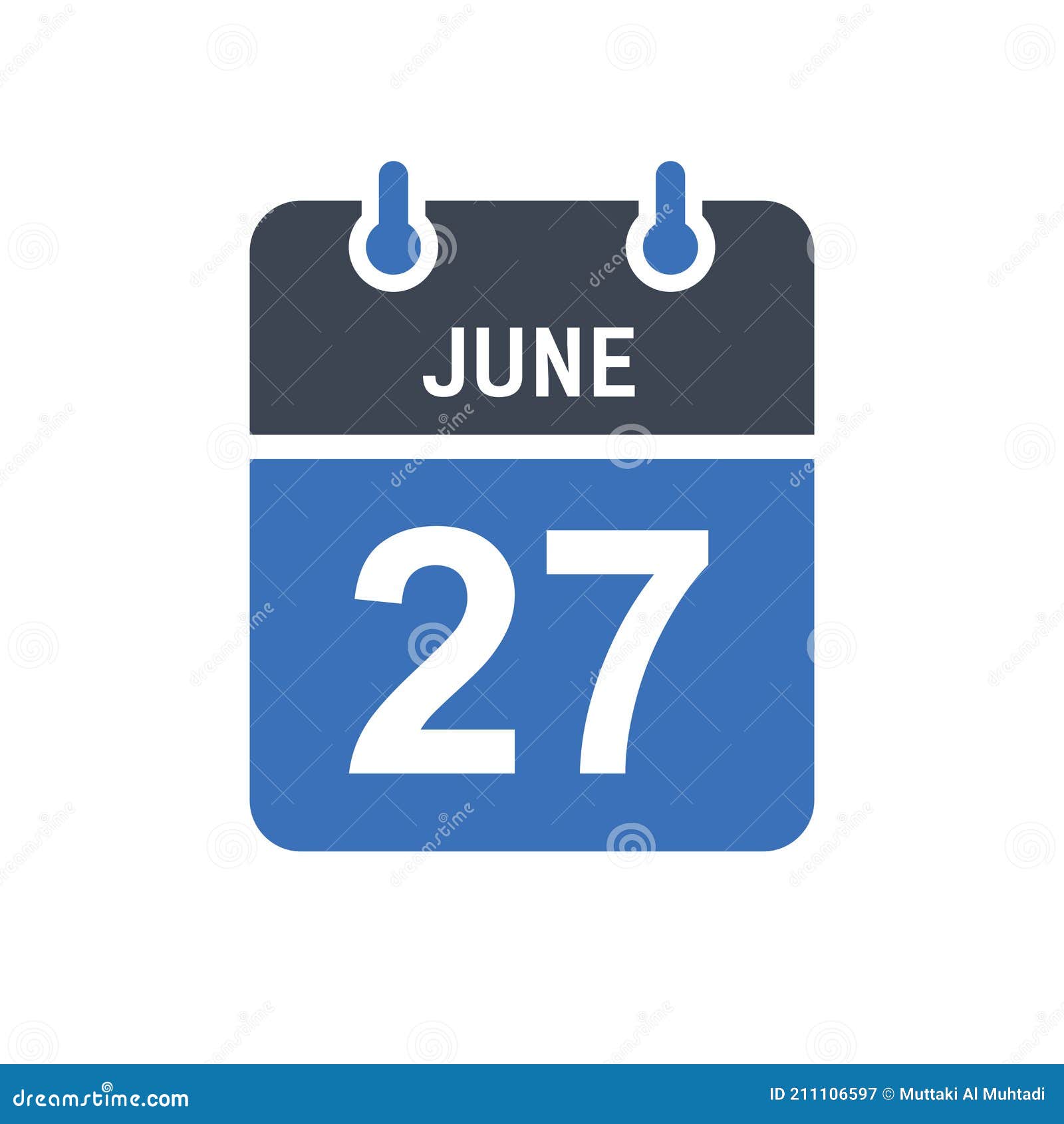 June 27 Calendar Date Icon, Event Date Icon, Calendar Date, Icon Design ...