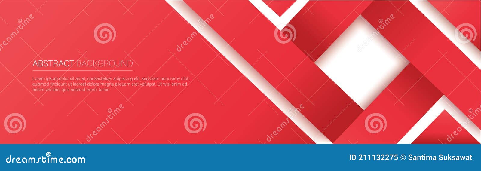 Modern Red Line Banner. Vector Illustration Stock Vector - Illustration ...