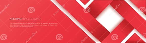 Modern Red Line Banner. Vector Illustration Stock Vector - Illustration ...