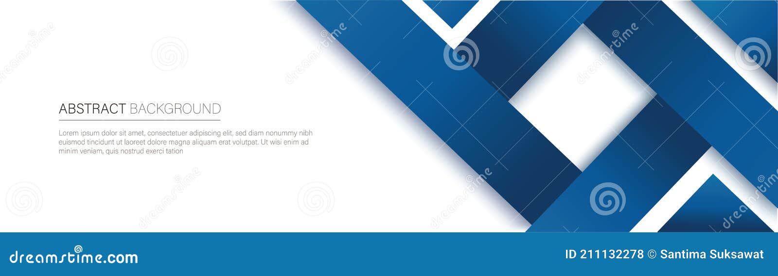 Modern Blue Line Banner. Vector Illustration Stock Vector ...