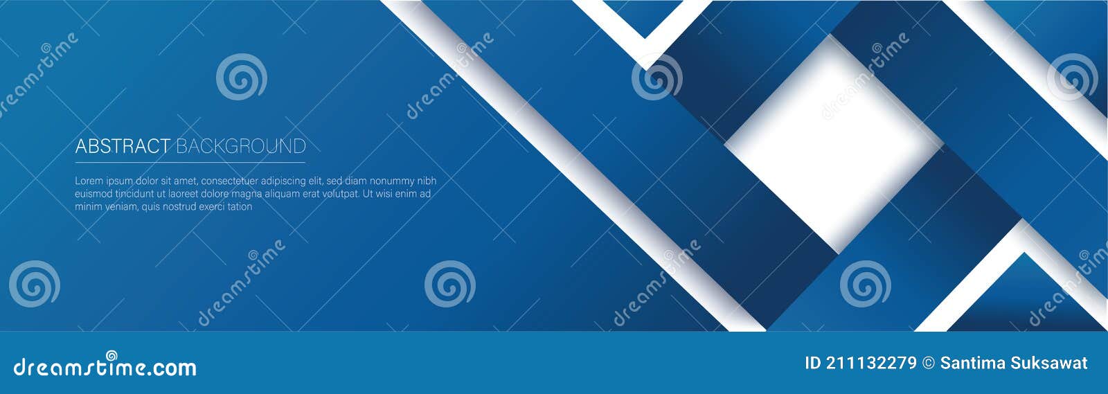 Modern Blue Line Banner. Vector Illustration Stock Vector ...