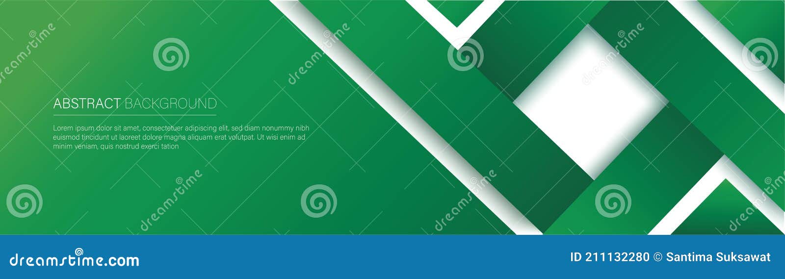 Modern Green Line Banner. Vector Illustration Stock Vector ...