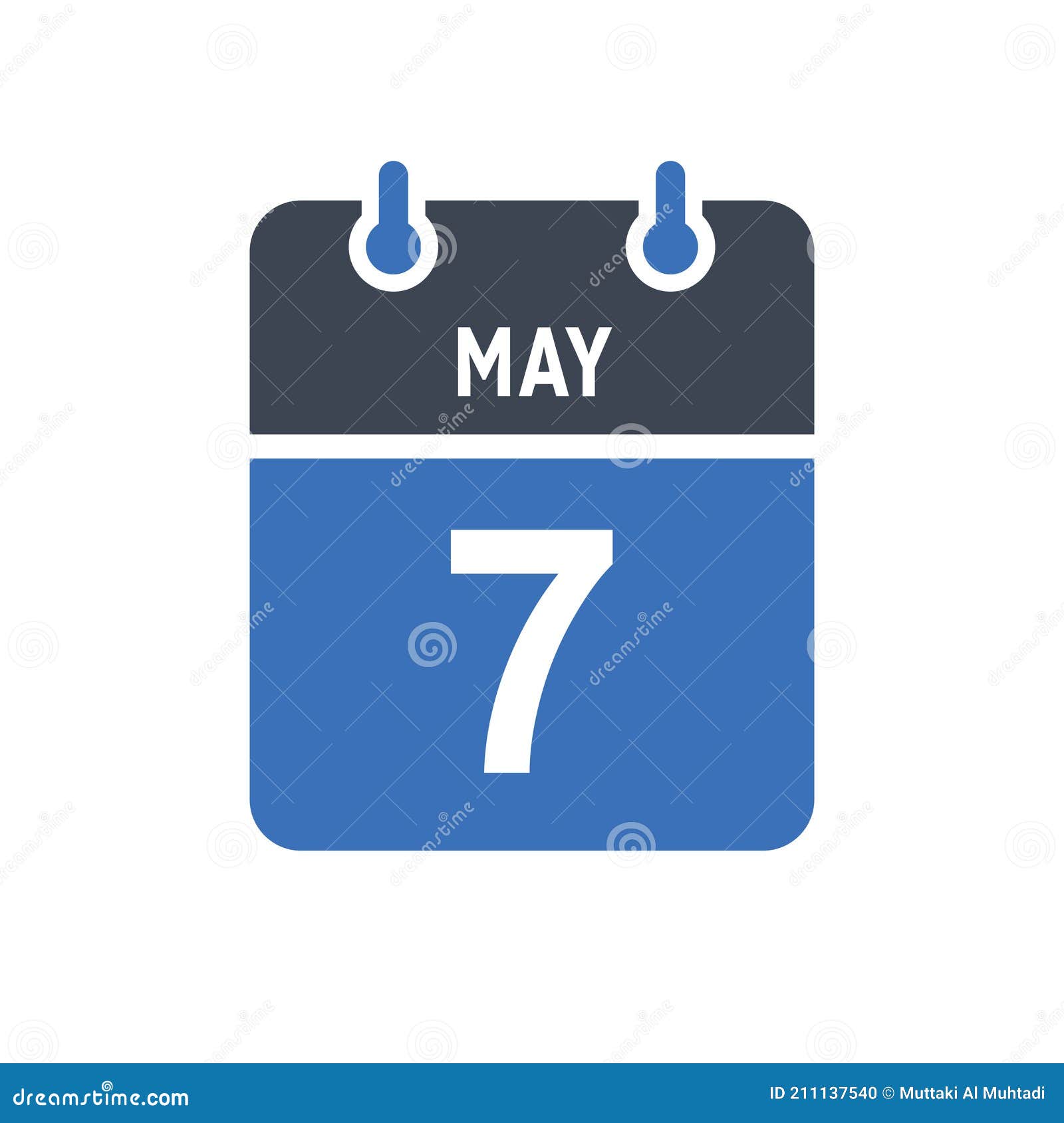 May 7 Calendar Date Icon, Event Date Icon, Calendar Date, Icon Design ...