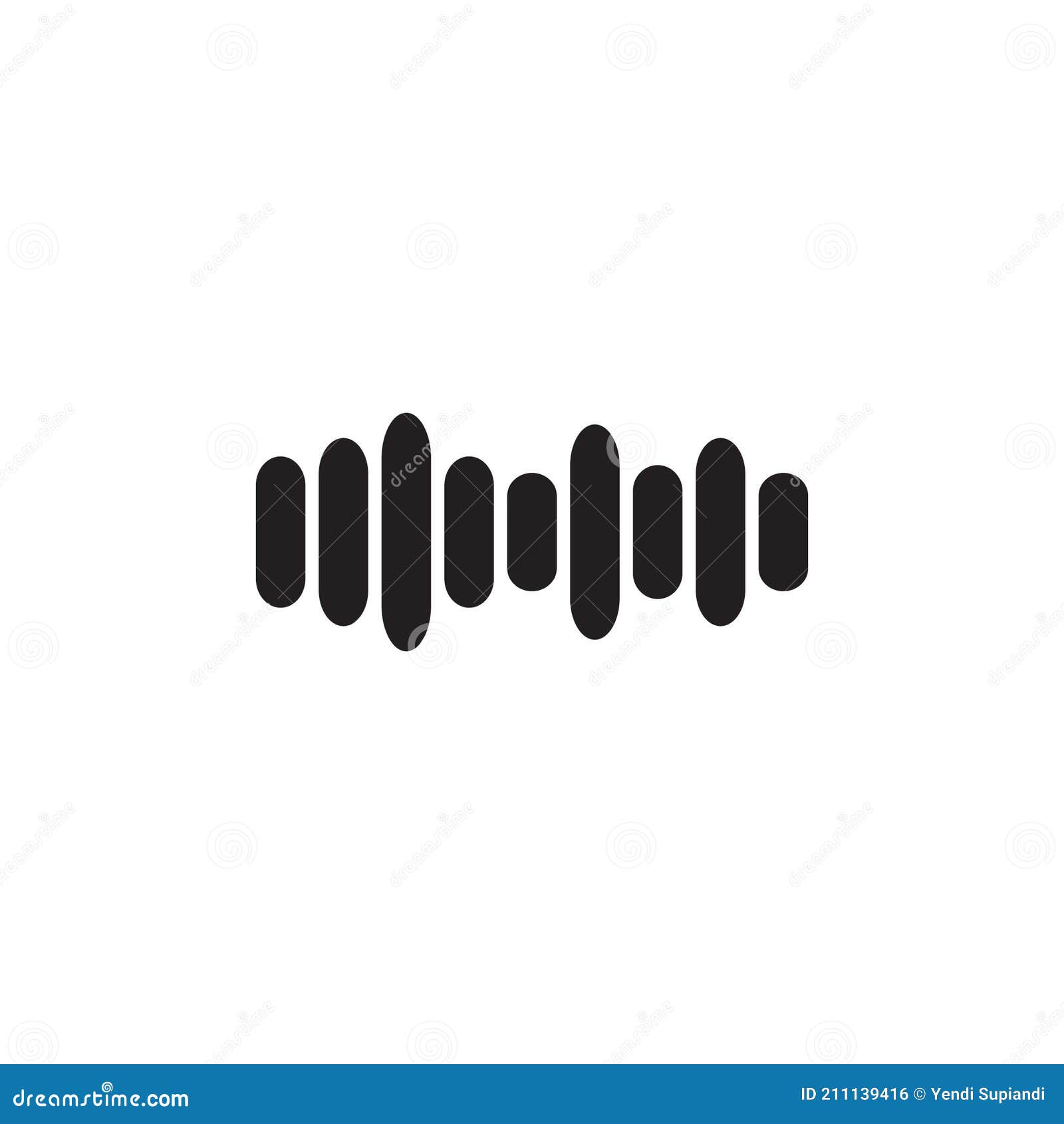 Soundwave Icon On White Background. Vector Illustration | CartoonDealer ...