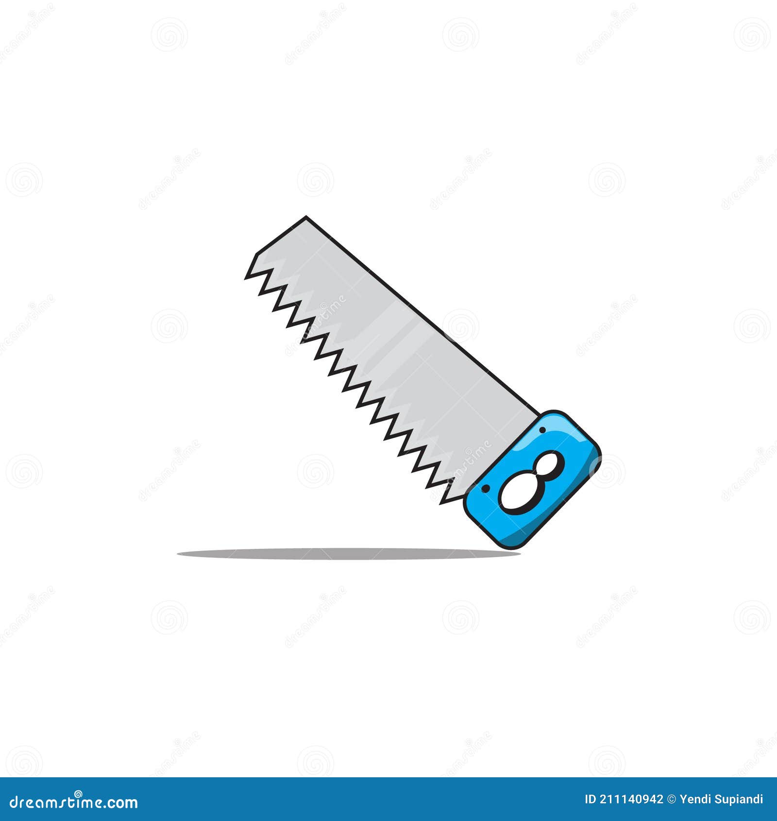 Saw Design in Simple Style on Isolated White Background. Stock Vector ...