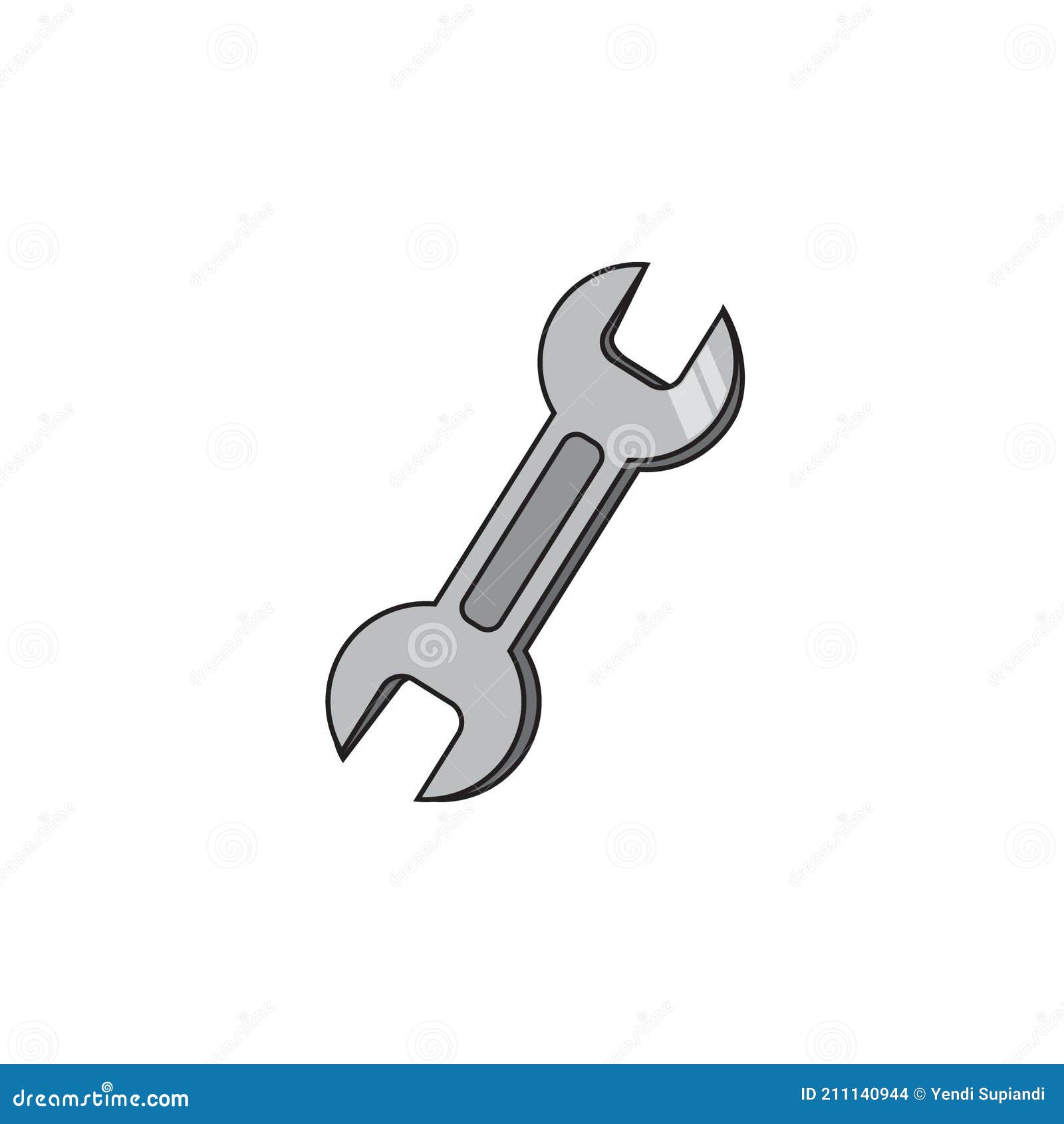 Wrench Design in Simple Style Stock Vector - Illustration of eps10 ...