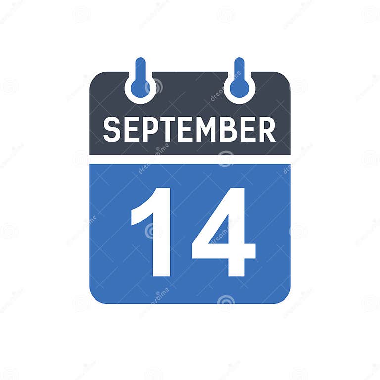 September 14 Calendar Date Icon, Event Date Icon, Calendar Date, Icon ...