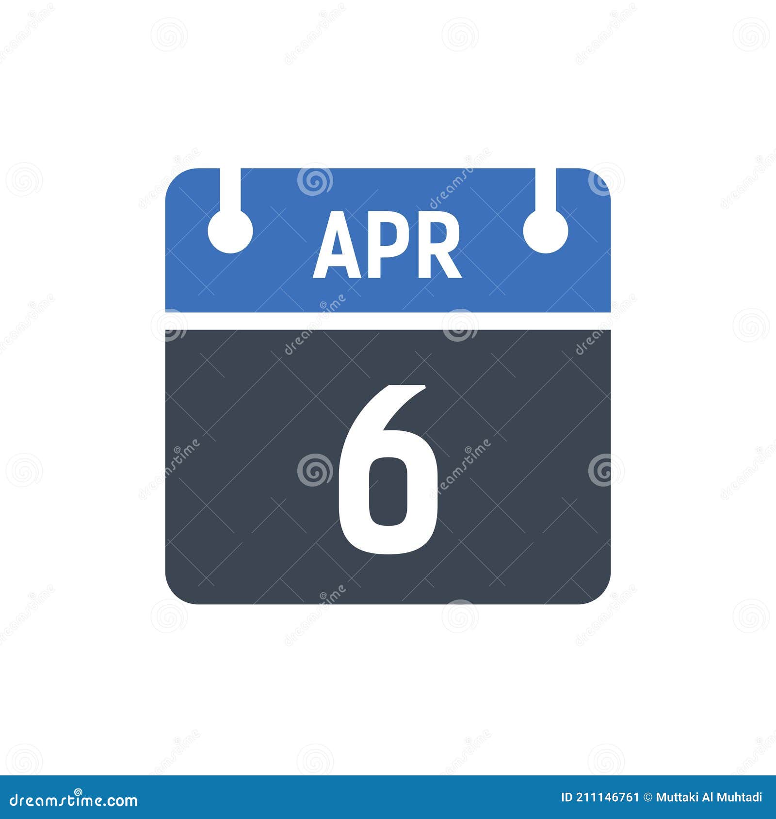 April 6 Calendar, Date, Interface, Time Icon, Web, Internet, Setting ...