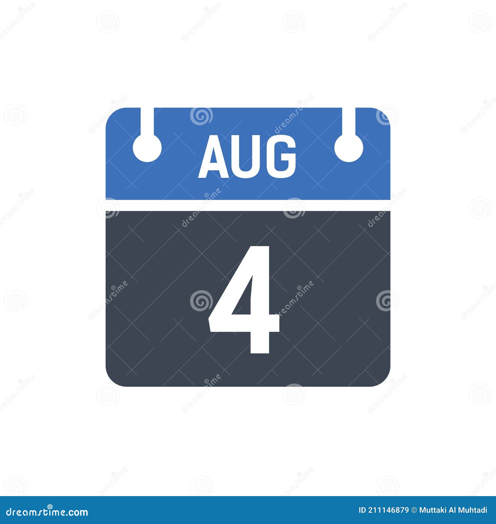 August 4 Calendar, Date, Interface, Time Icon, Web, Internet, Setting ...