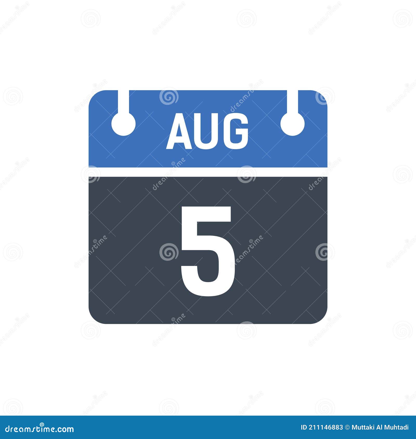 August 5 Calendar, Date, Interface, Time Icon, Web, Internet, Setting ...