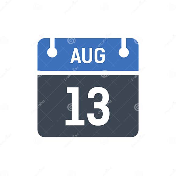 August 13 Calendar, Date, Interface, Time Icon, Web, Internet, Setting ...