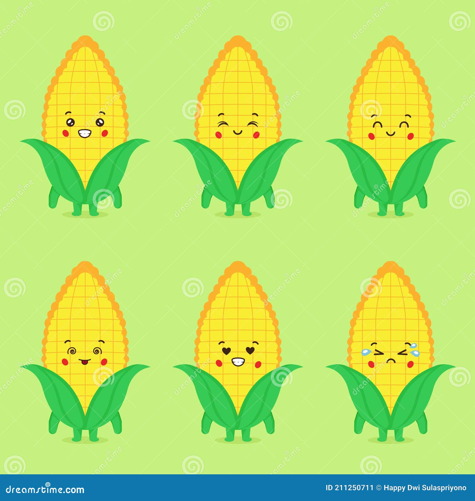 Cute Corn With The Character Cartoon Bring Coin Vector Illustration ...