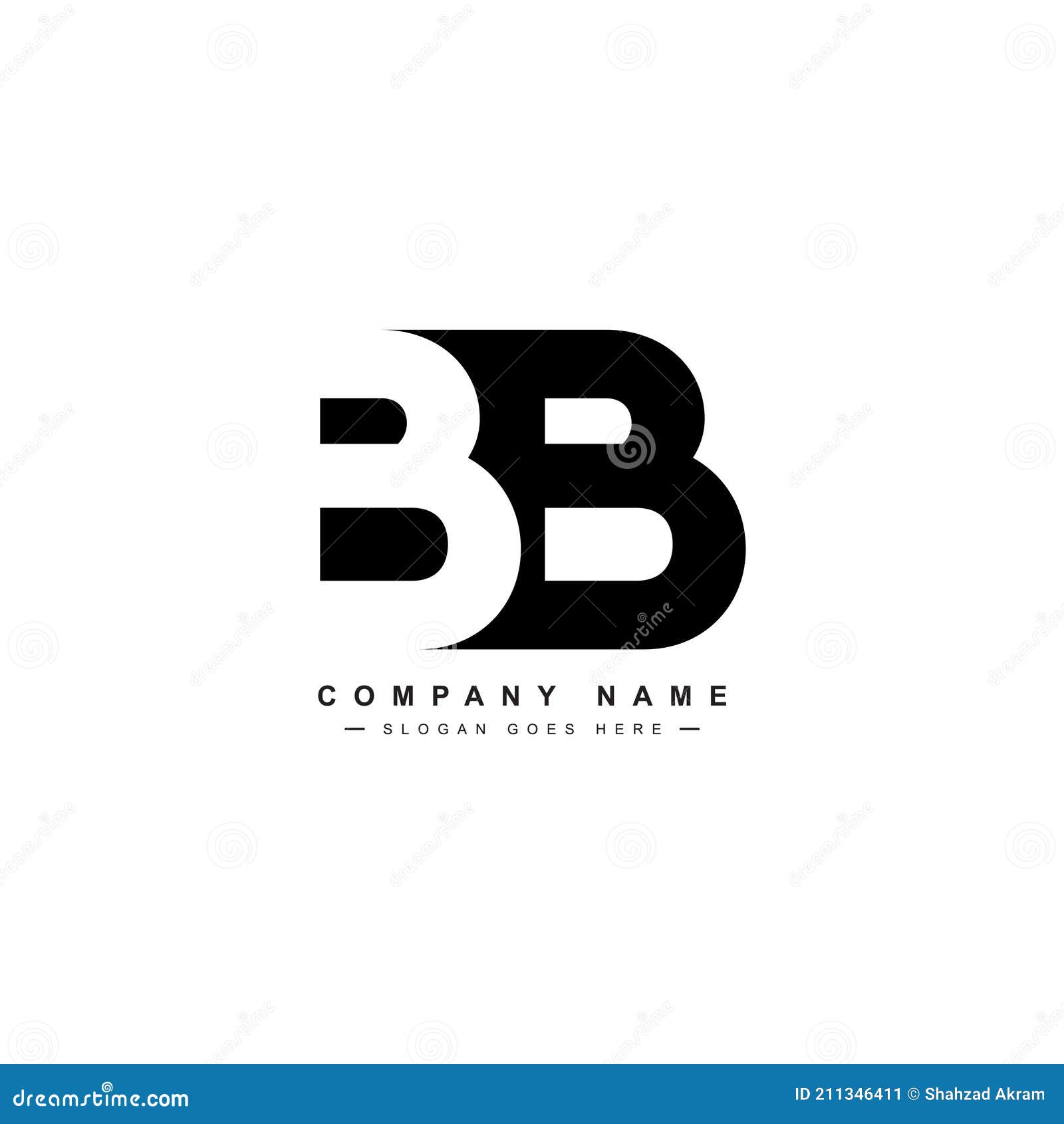 BB Initial Letter Logo - Minimal Vector Logo Stock Vector ...