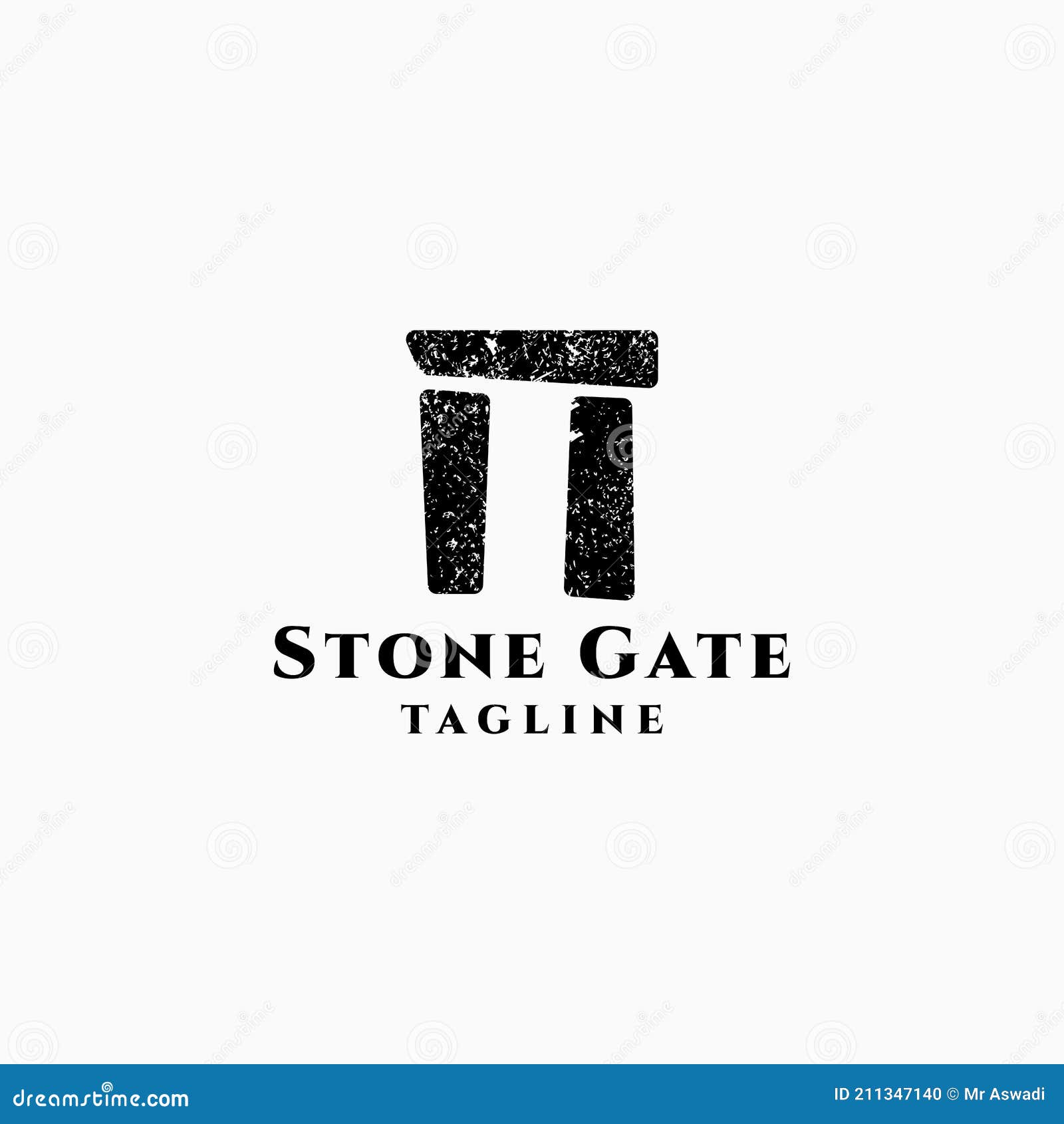Stone Gate Logo Icon Design Template Vector Stock Vector - Illustration ...