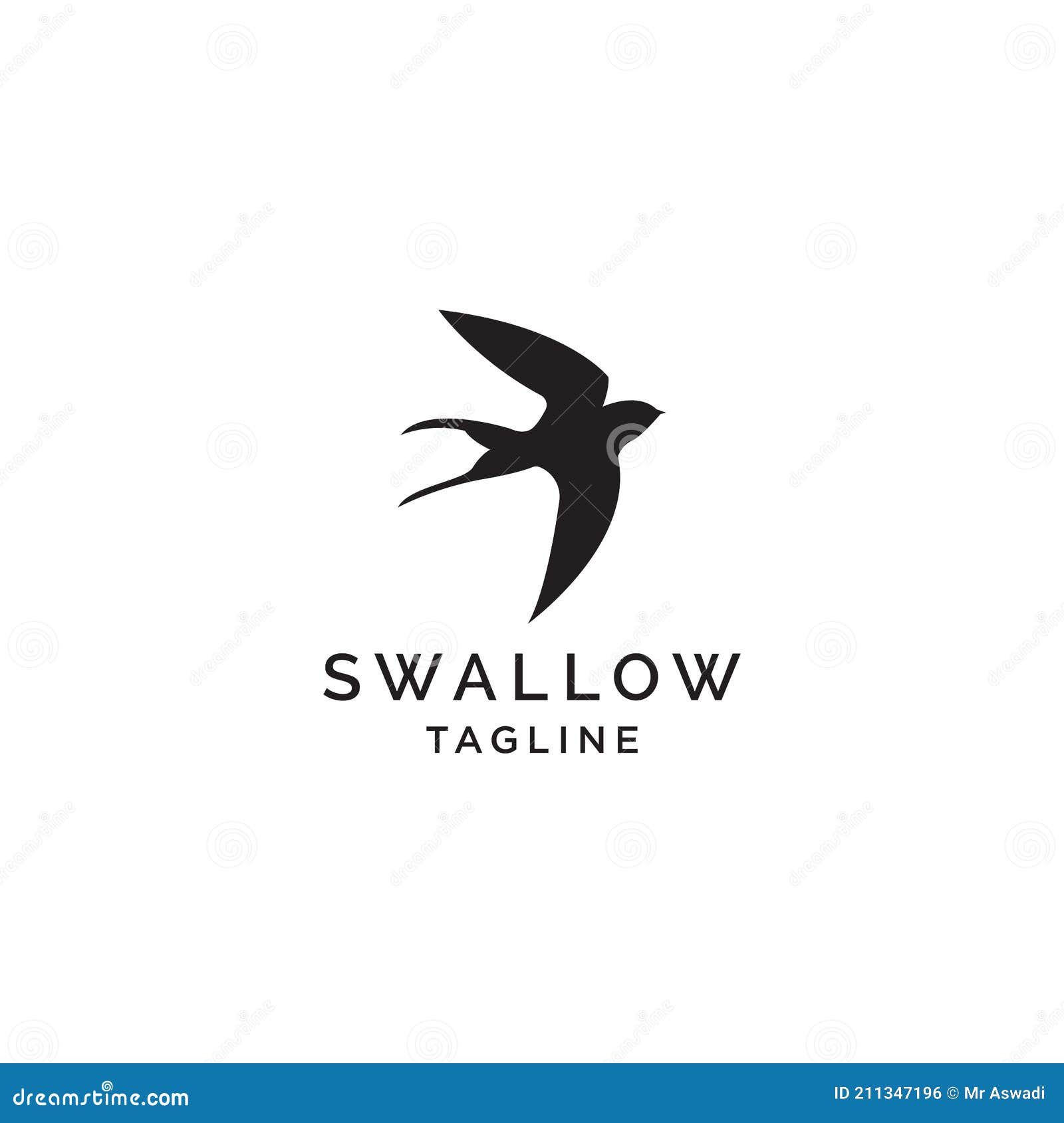 Swallow Bird Logo Icon Design Template Stock Vector - Illustration of ...