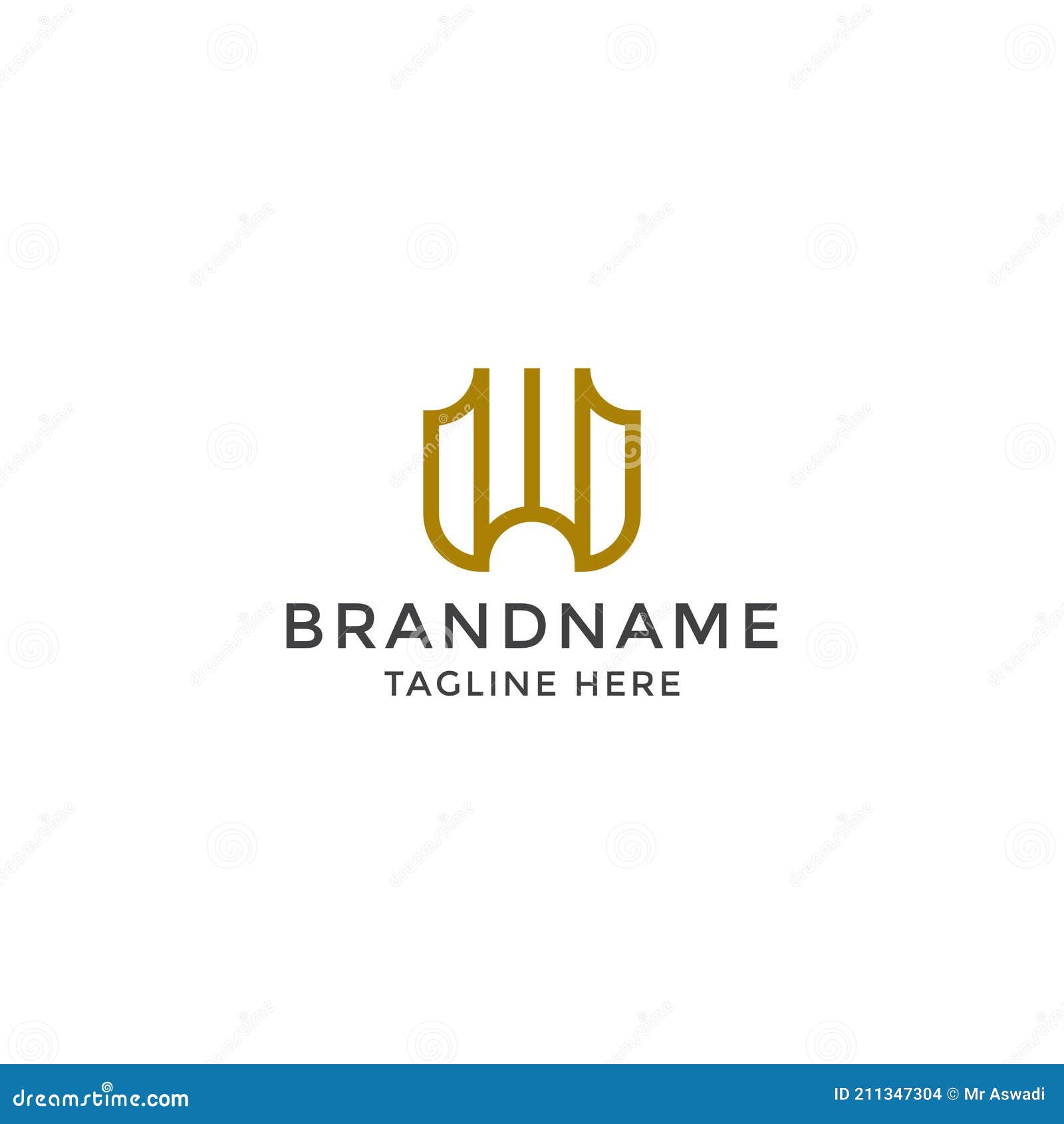 Elegant Gold Letter W Abstract Logo Icon Design Template Vector ...