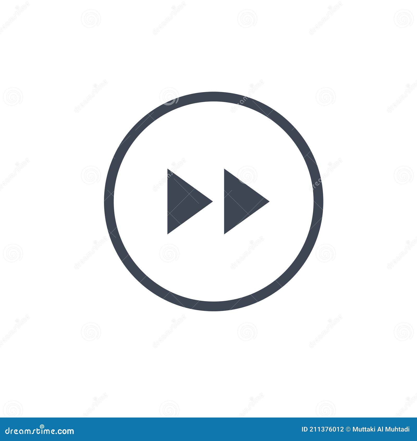 Fast Forward Button Icons Vector Graphic Stock Vector - Illustration of fast, open: 211376012