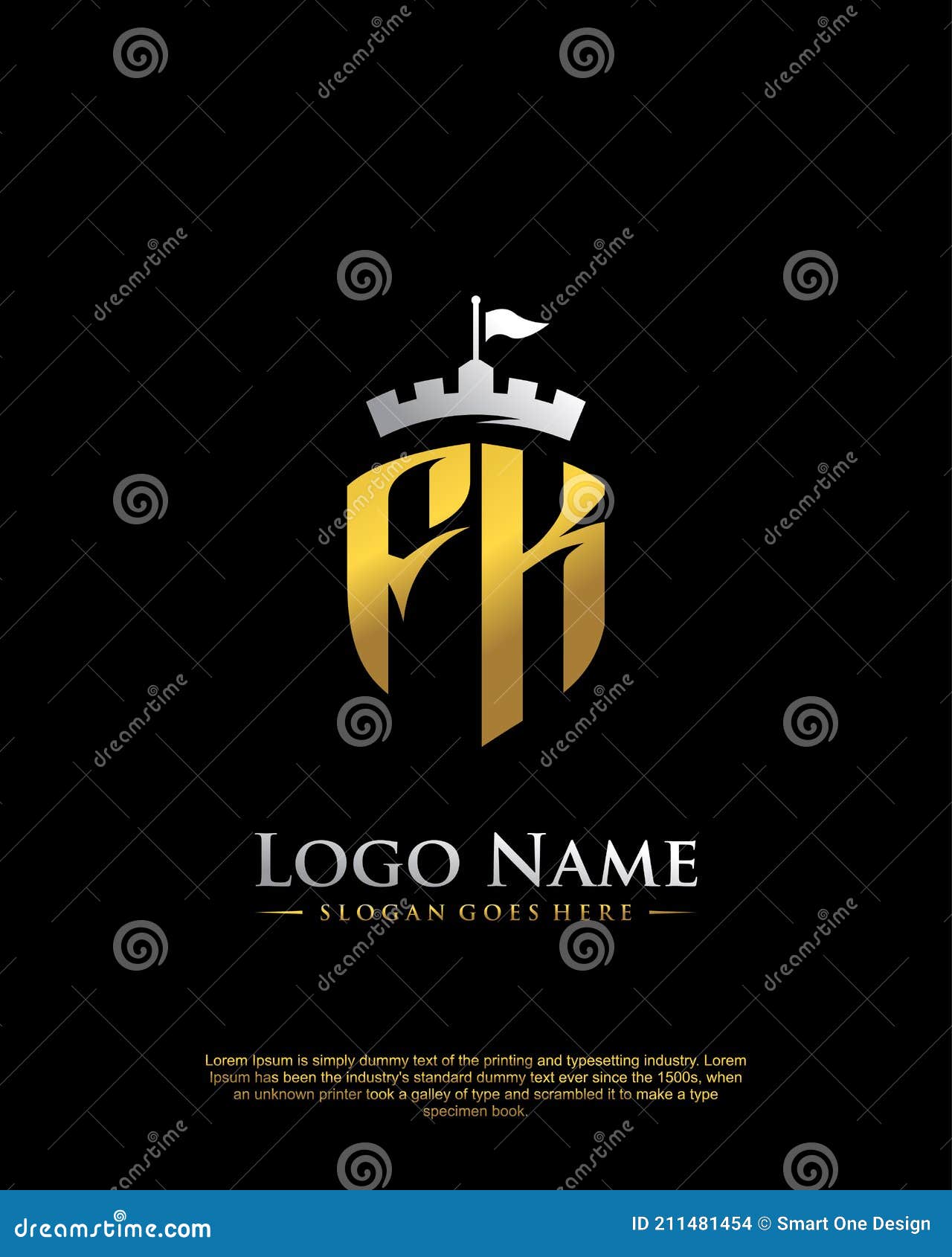 Initial FK Letter with Shield Style Logo Template Vector Stock Vector ...