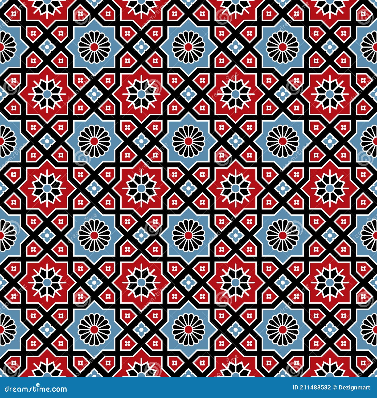 Traditional Ajrak Pattern, Vector Illustration Stock Vector ...