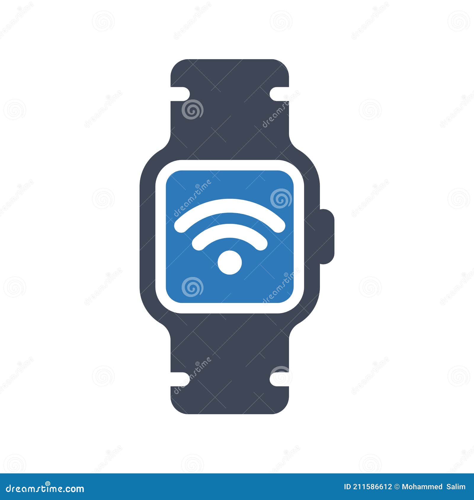 Smartwatch Wireless Network Icon. Vector Graphics Stock Vector ...