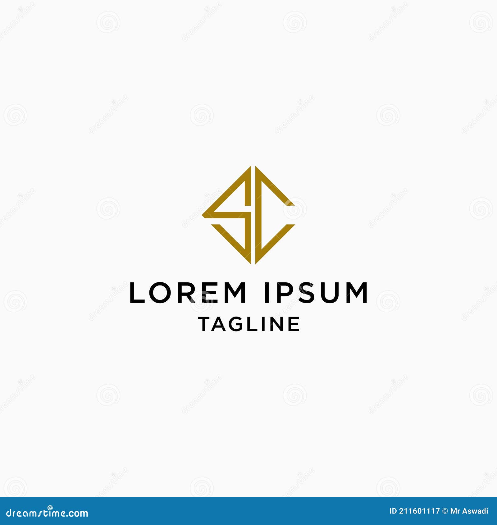 Letter SC Logo Icon Design Template. Elegant, Luxury, Gold, Modern ...