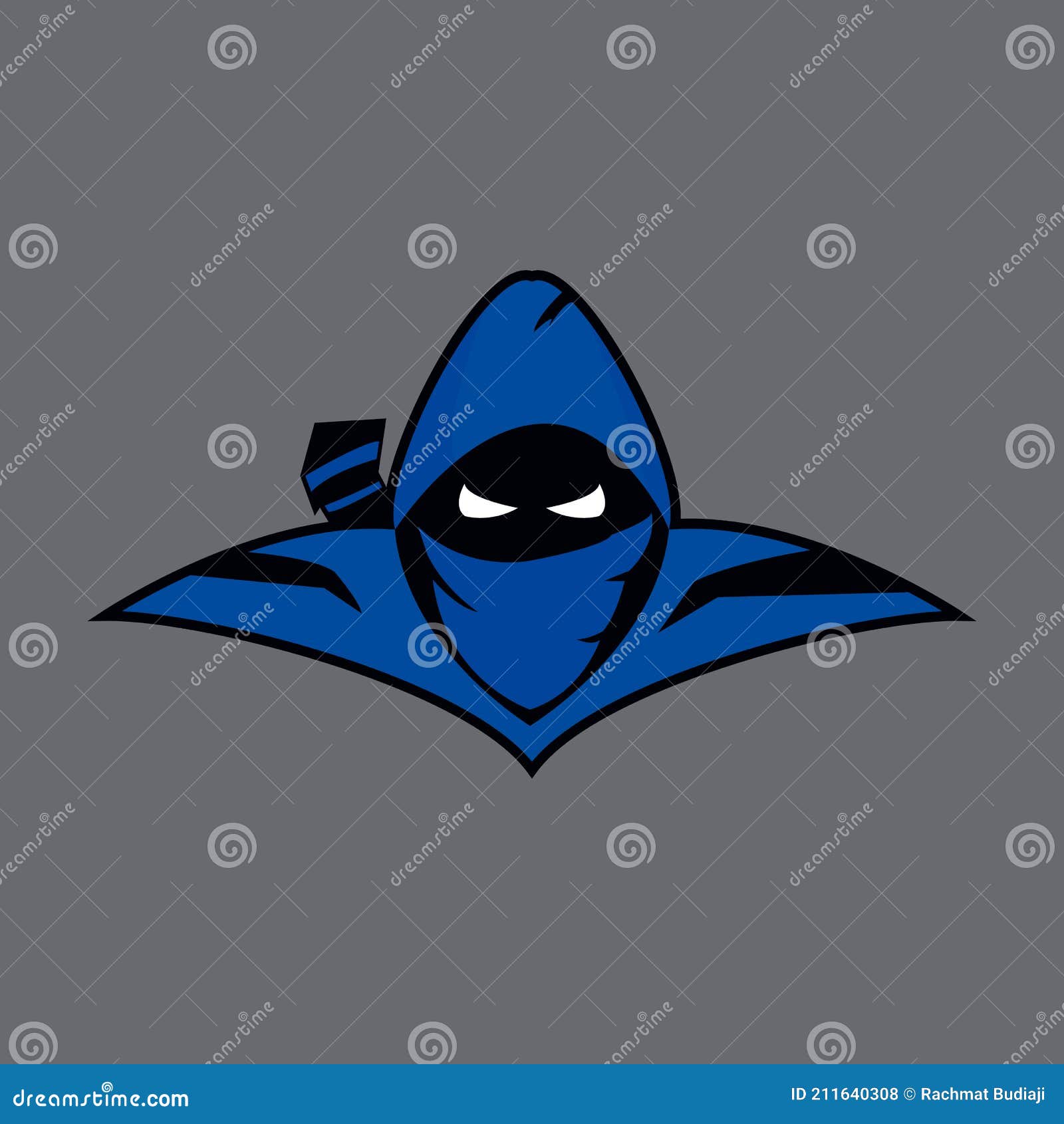 Blue Hoodie Assassin Esport Logo Stock Vector - Illustration of team ...