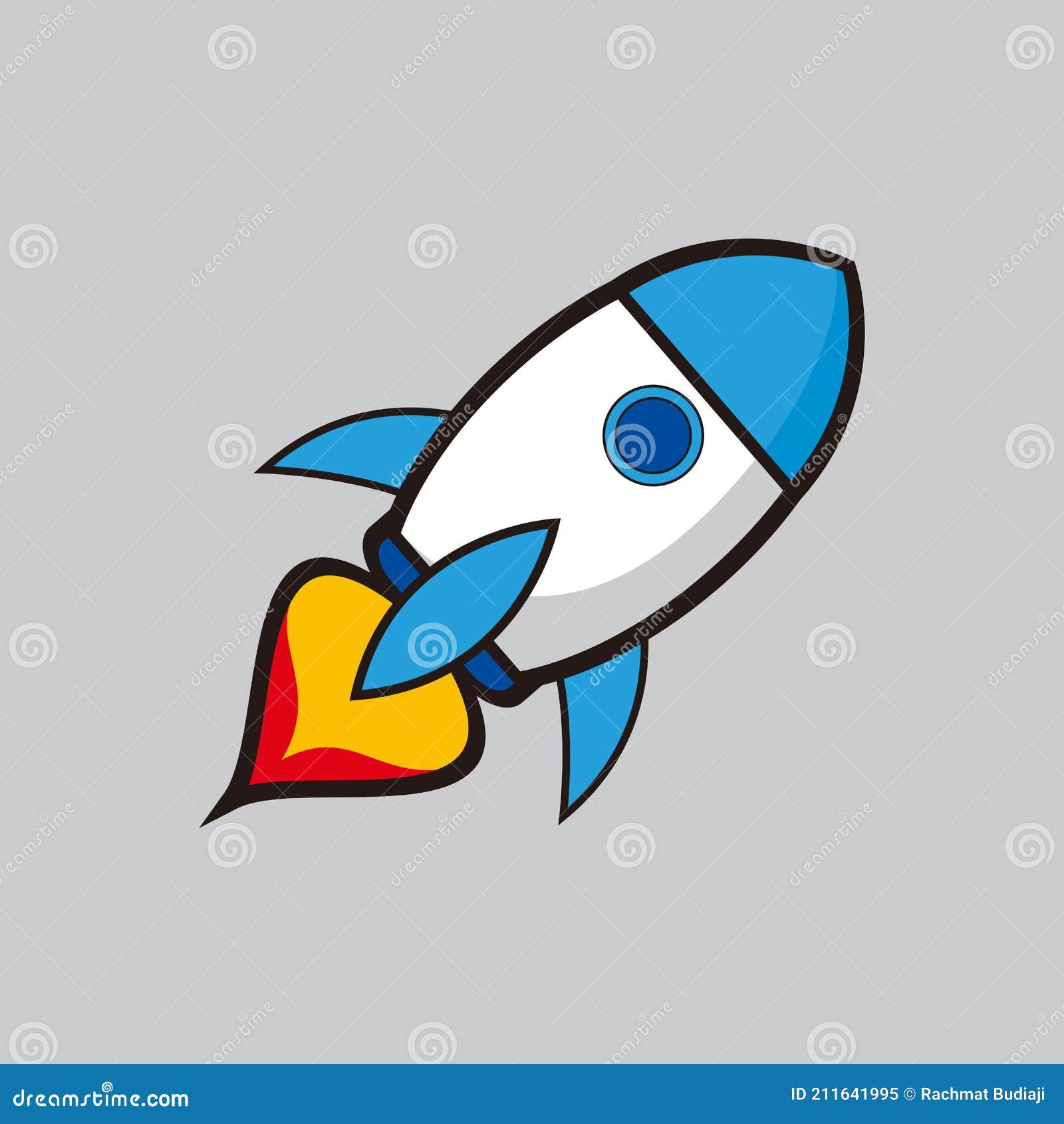 Design Flying Rocket Vector Icon Stock Vector - Illustration of future ...