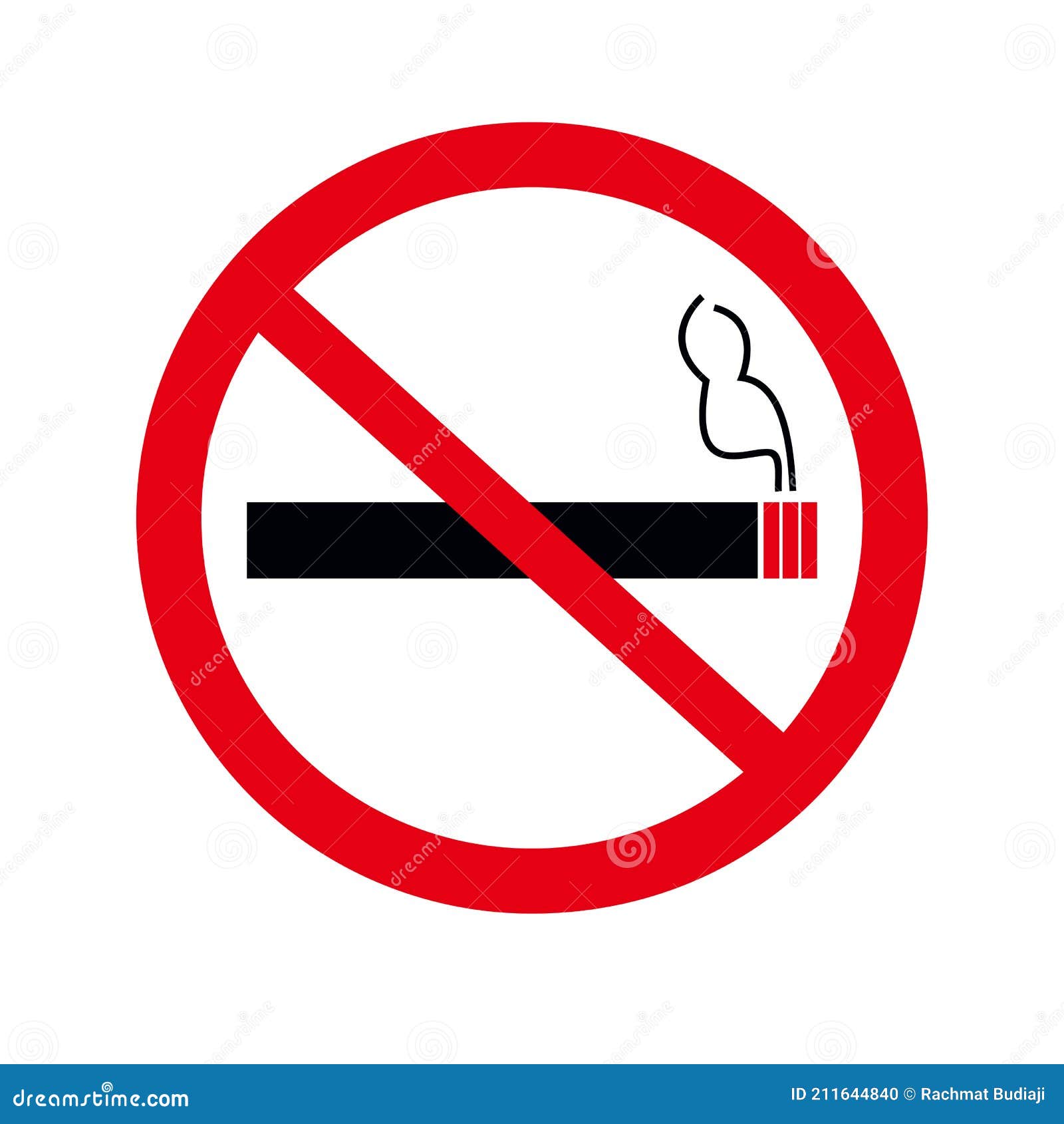 No Smoking Icon Vector Illustration Stock Vector - Illustration of ...